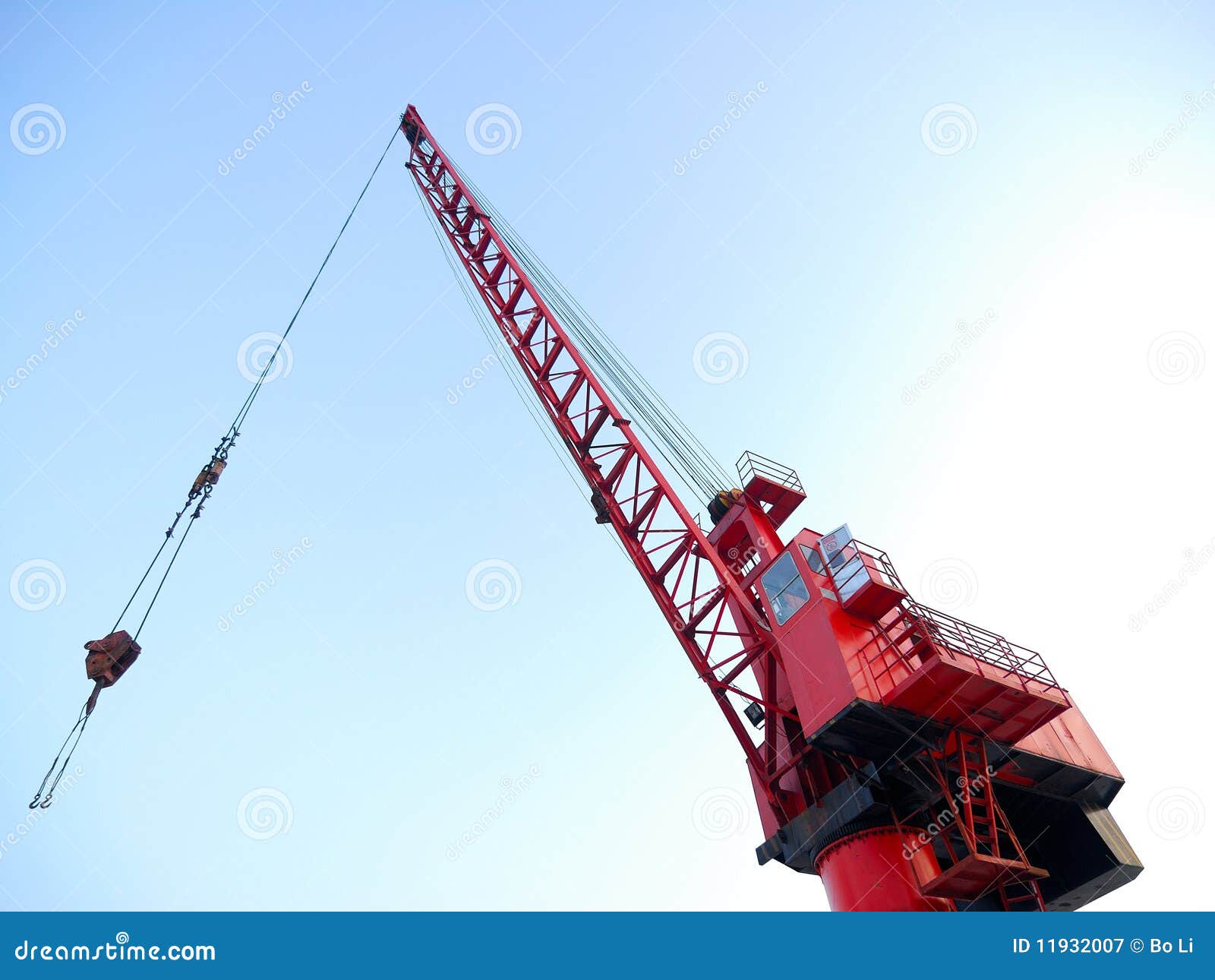 Red cranes 2 stock image. Image of container, freight - 11932007