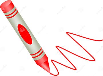 Red crayon stock illustration. Illustration of line, object - 8312449
