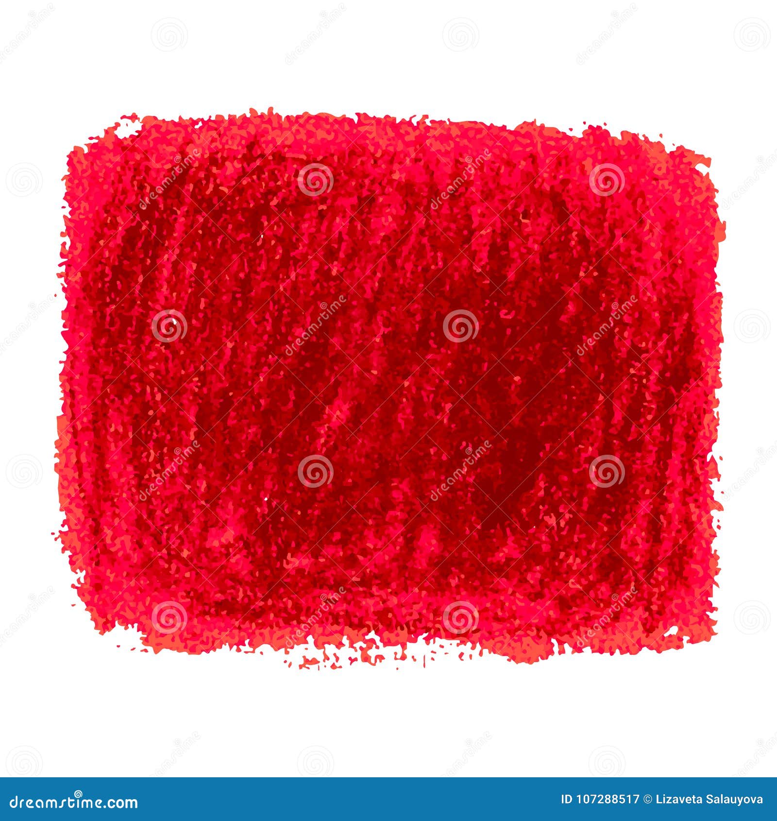 Red Crayon Scribble Texture Stain Isolated on White Background Stock ...