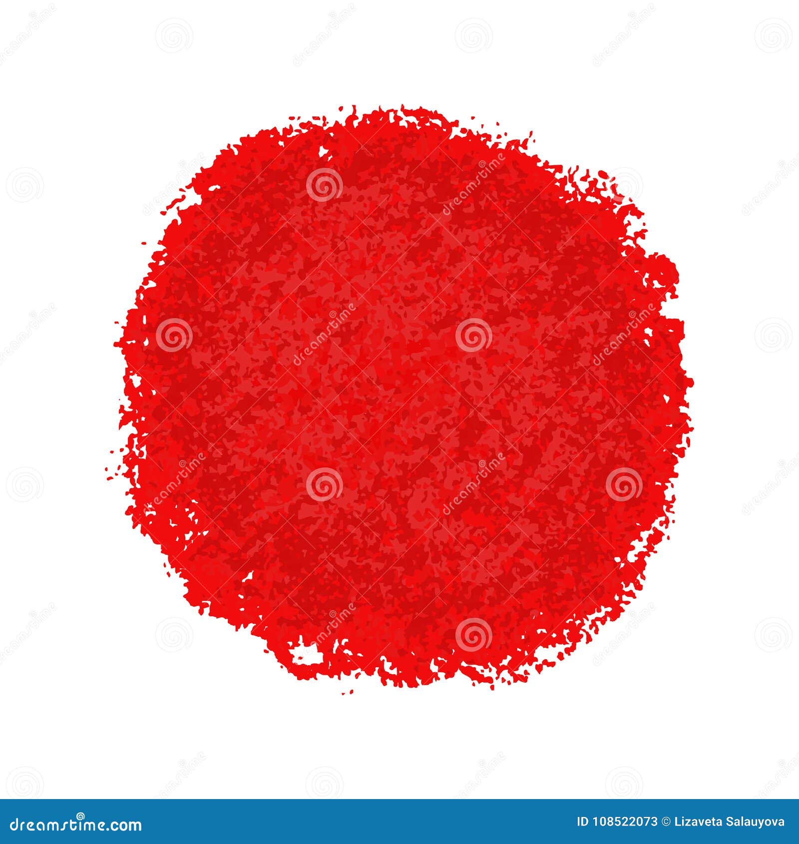 Red Crayon Scribble Texture Stain Isolated on White Background Stock ...