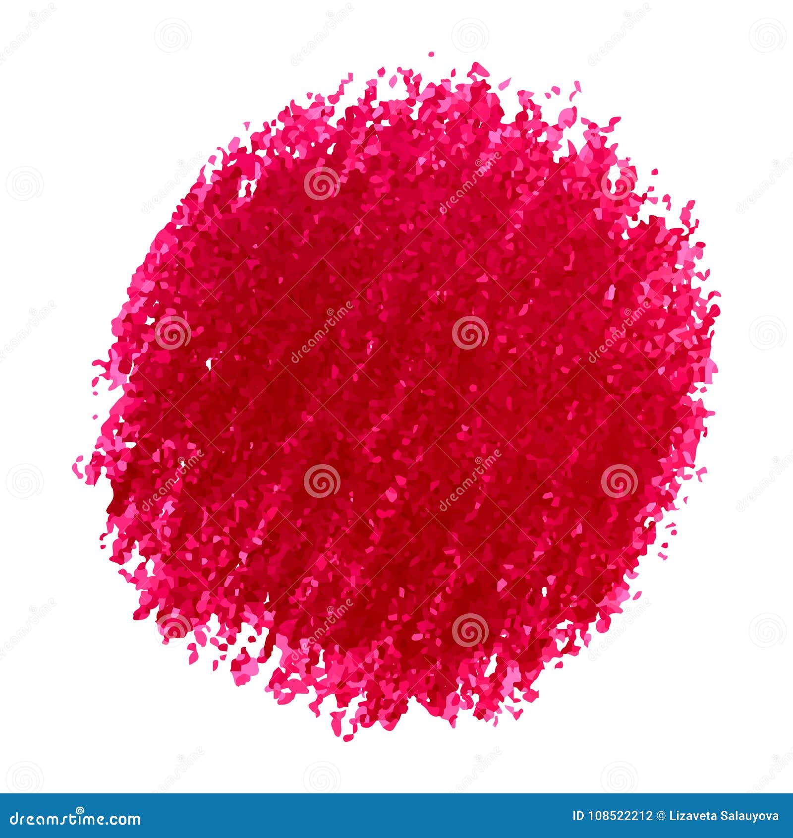Red Crayon Scribble Texture Stain Isolated on White Background Stock ...