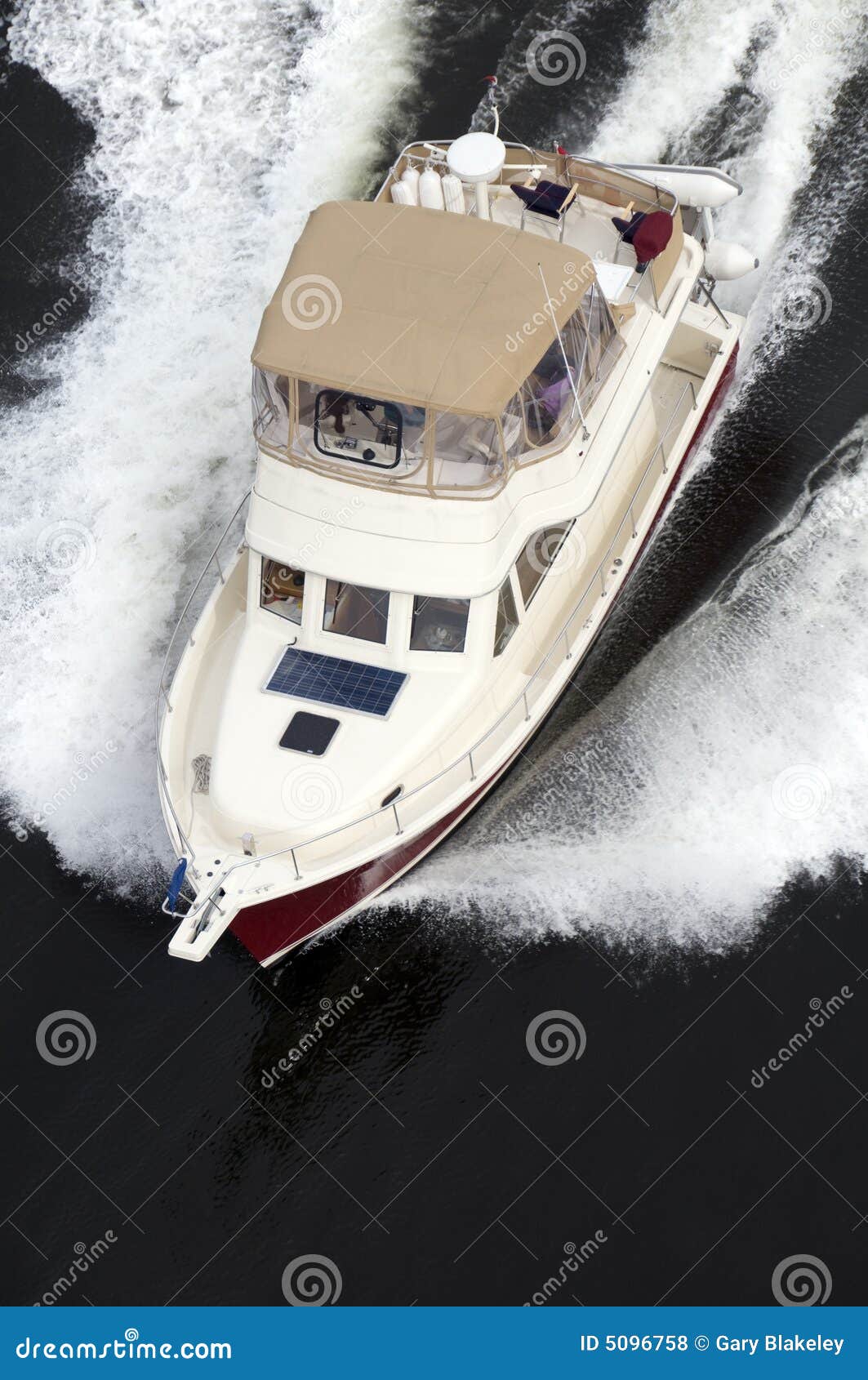 Red and Cream Speedboat stock photo. Image of cruise, elegance - 5096758