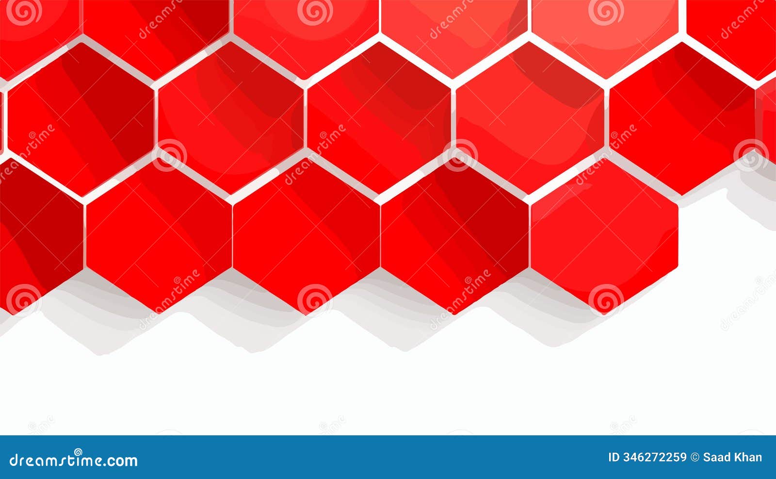 Red Creative Hexagonal Design on a White Background Stock Illustration ...