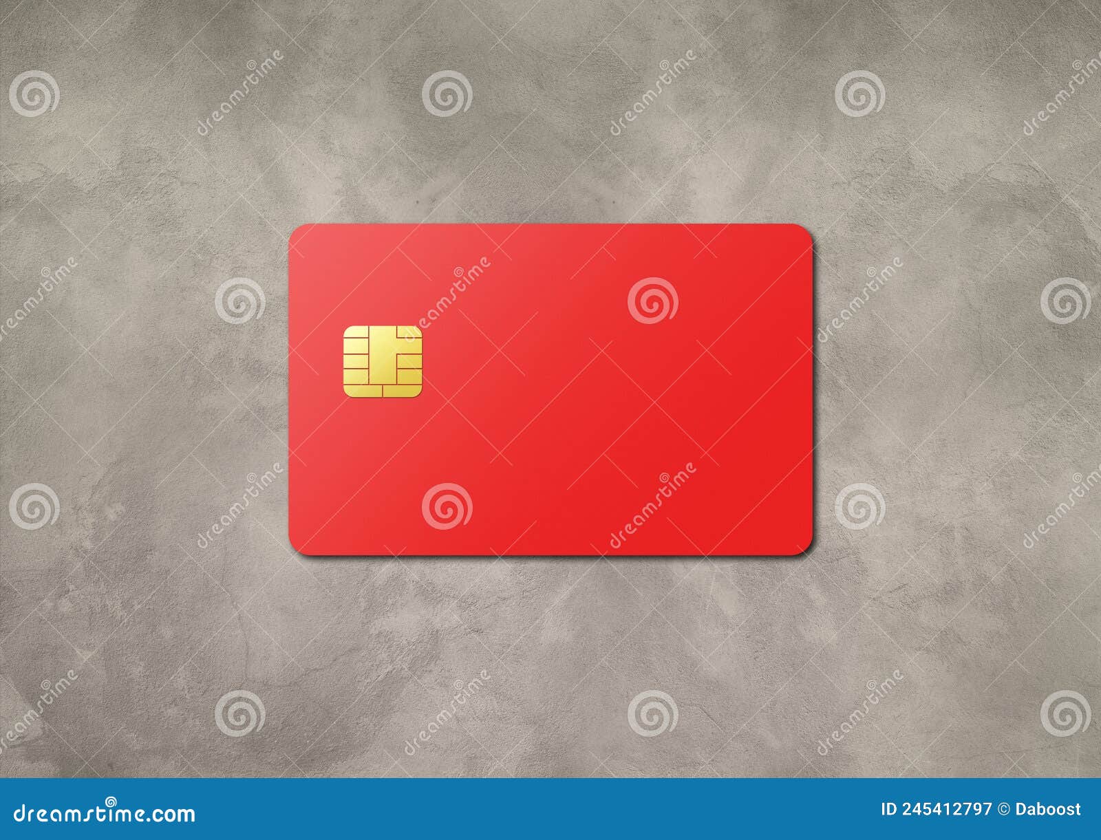 Red Credit Card on a Concrete Background Stock Illustration ...