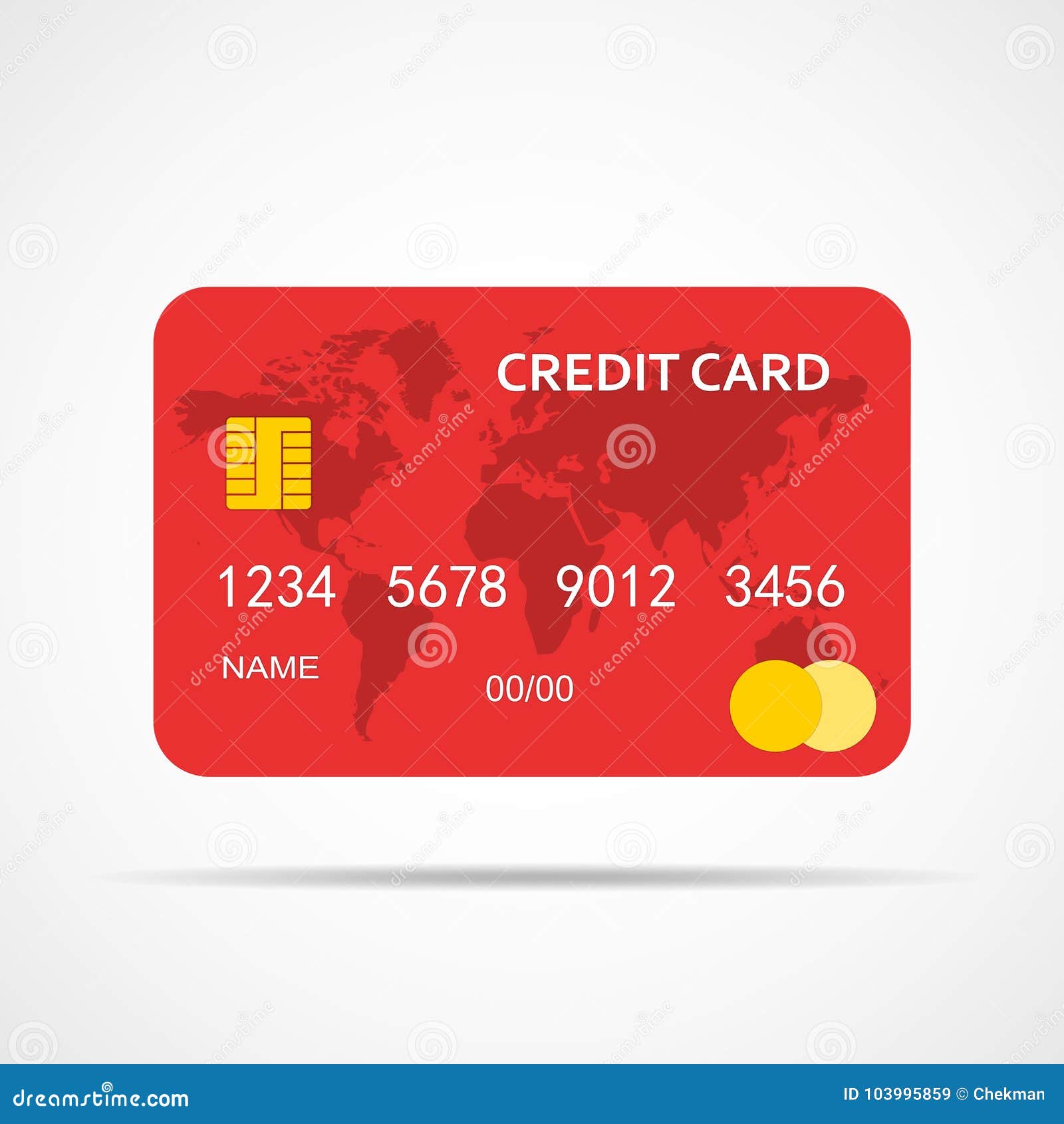 Credit Card Isolated. Vector Illustration Stock Illustration ...