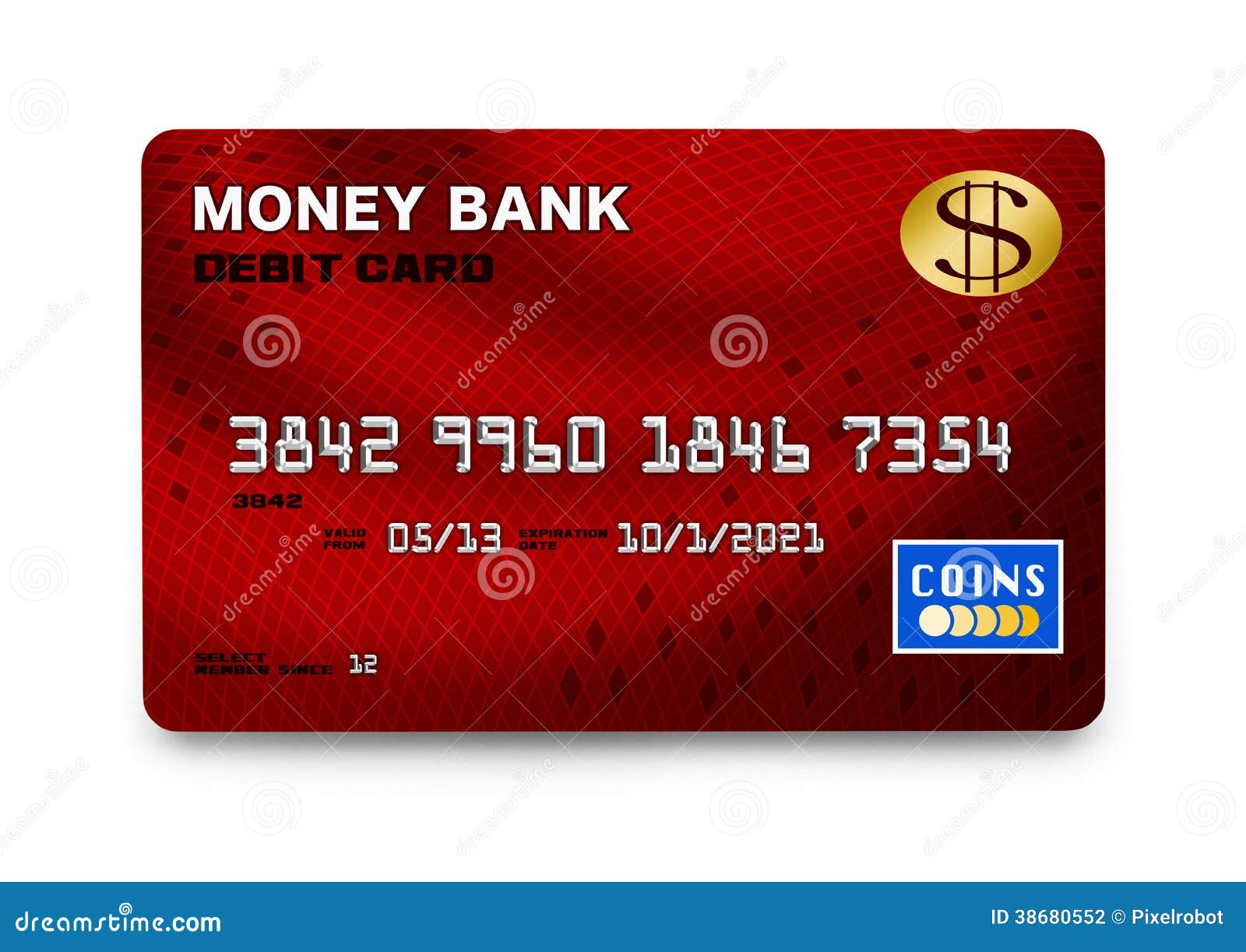 Red Credit Card stock illustration. Illustration of card - 38680552