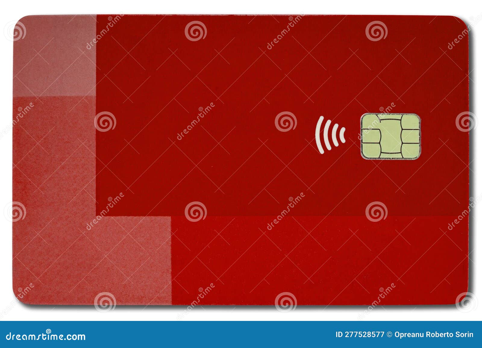 Red Credit Card Vith Electronic Chip Stock Image - Image of credit ...