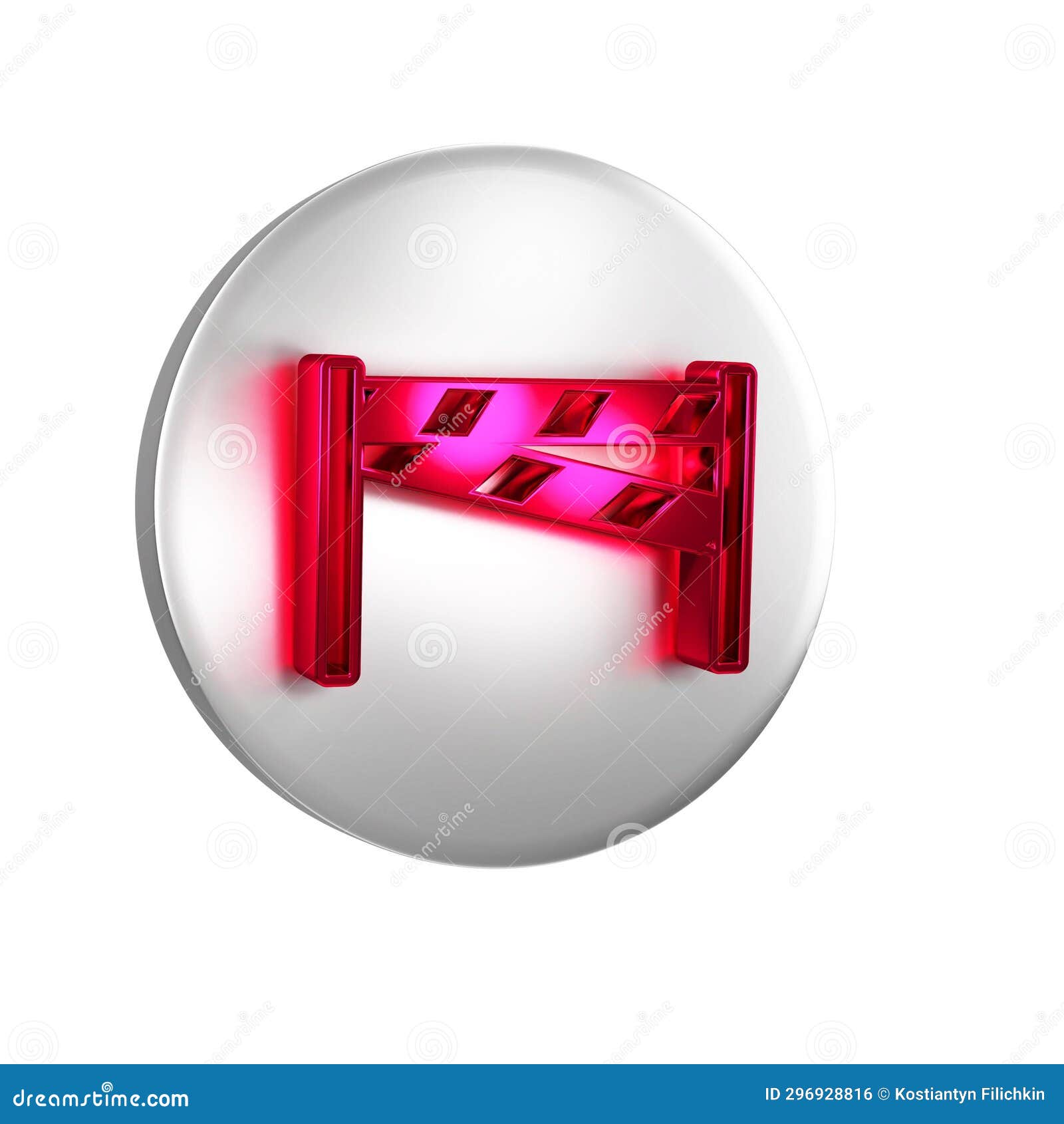 Red Crime Scene Icon Isolated on Transparent Background. Silver Circle ...