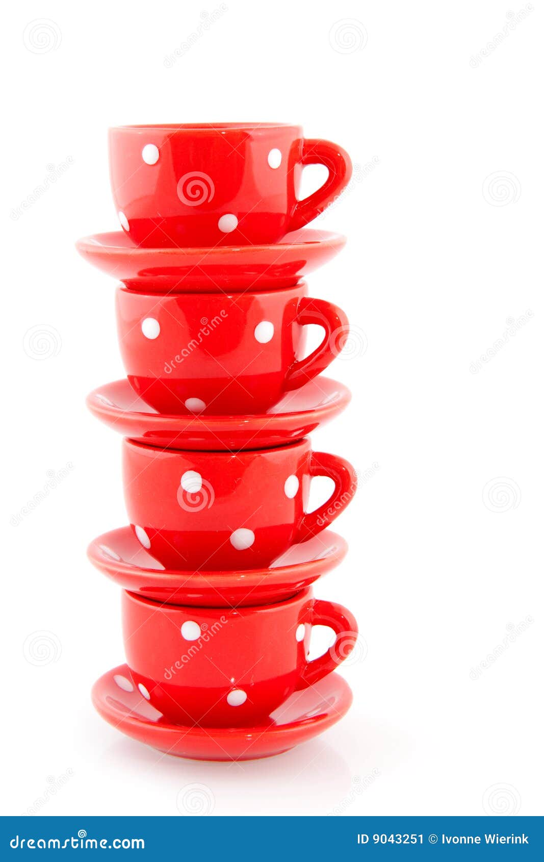 Red crockery stock image. Image of cups, saucers, isolated - 9043251