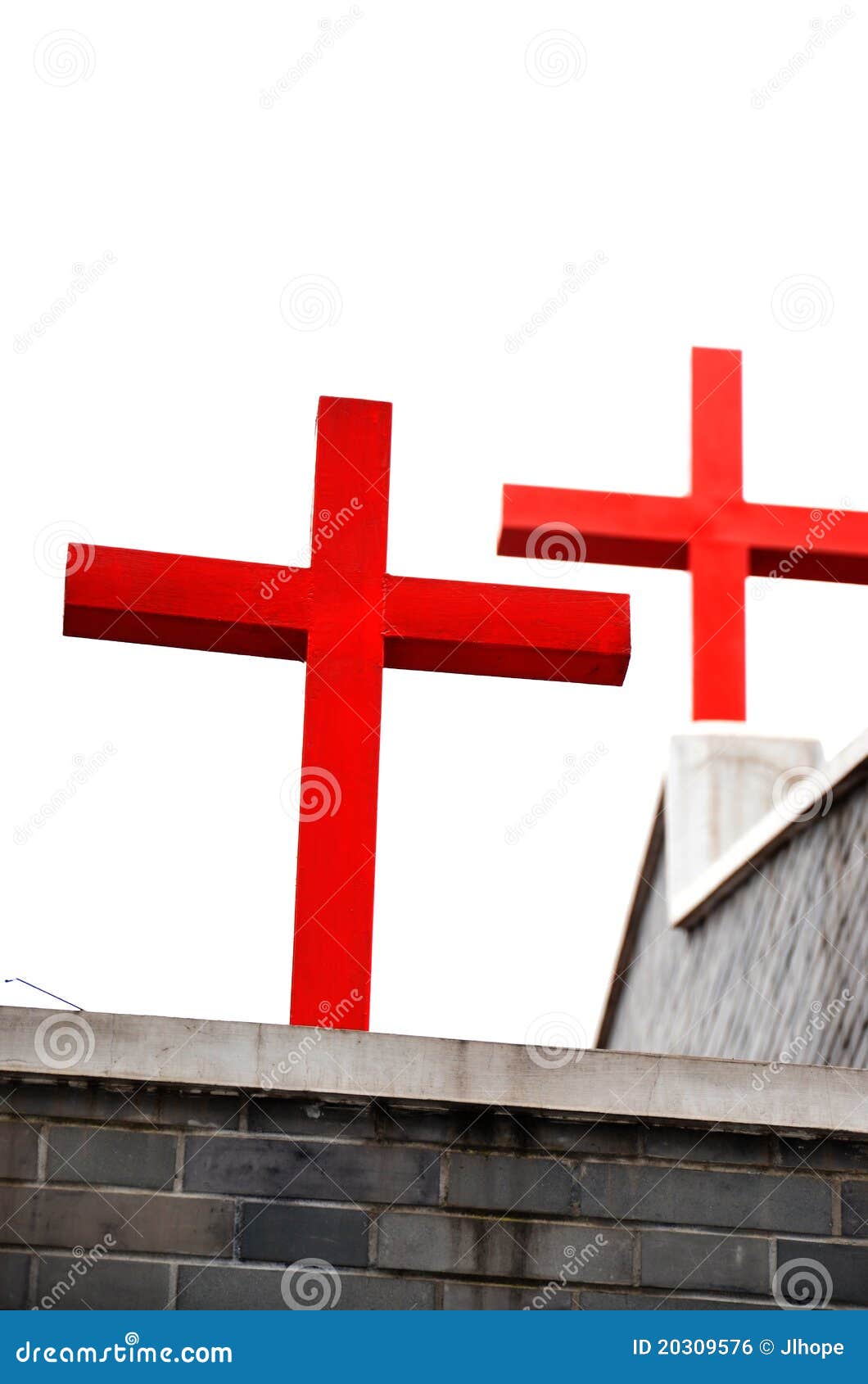 Red cross stock photo. Image of brick, church, roof, stone - 20309576