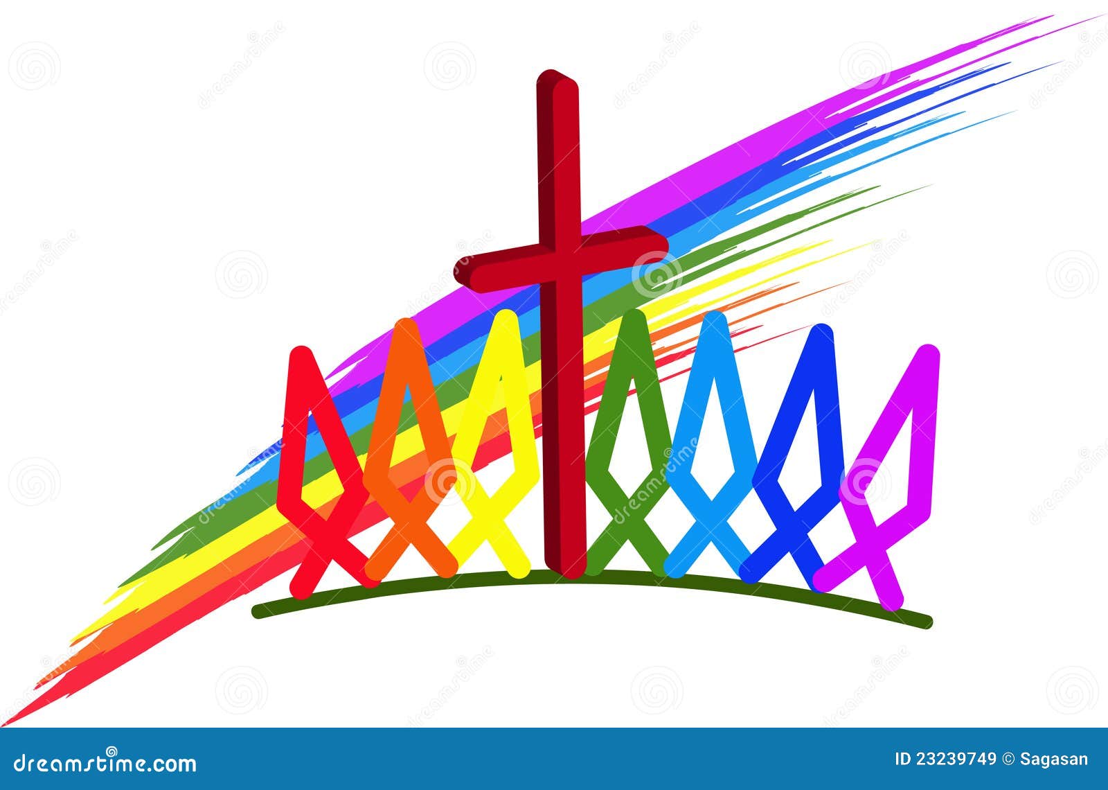 Red cross stock vector. Illustration of arch, master - 23239749