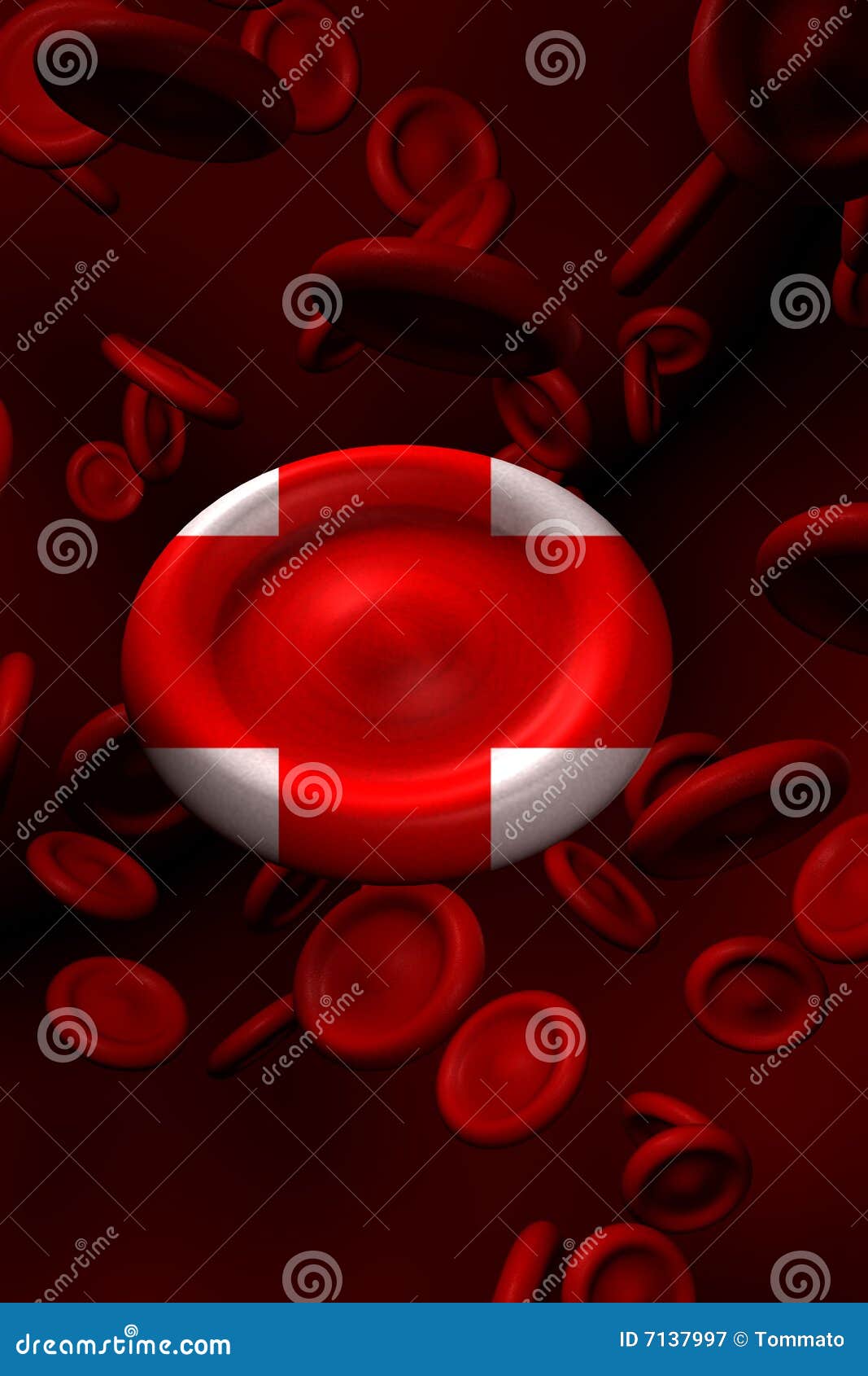 Red cross blood cell stock illustration. Illustration of digital - 7137997