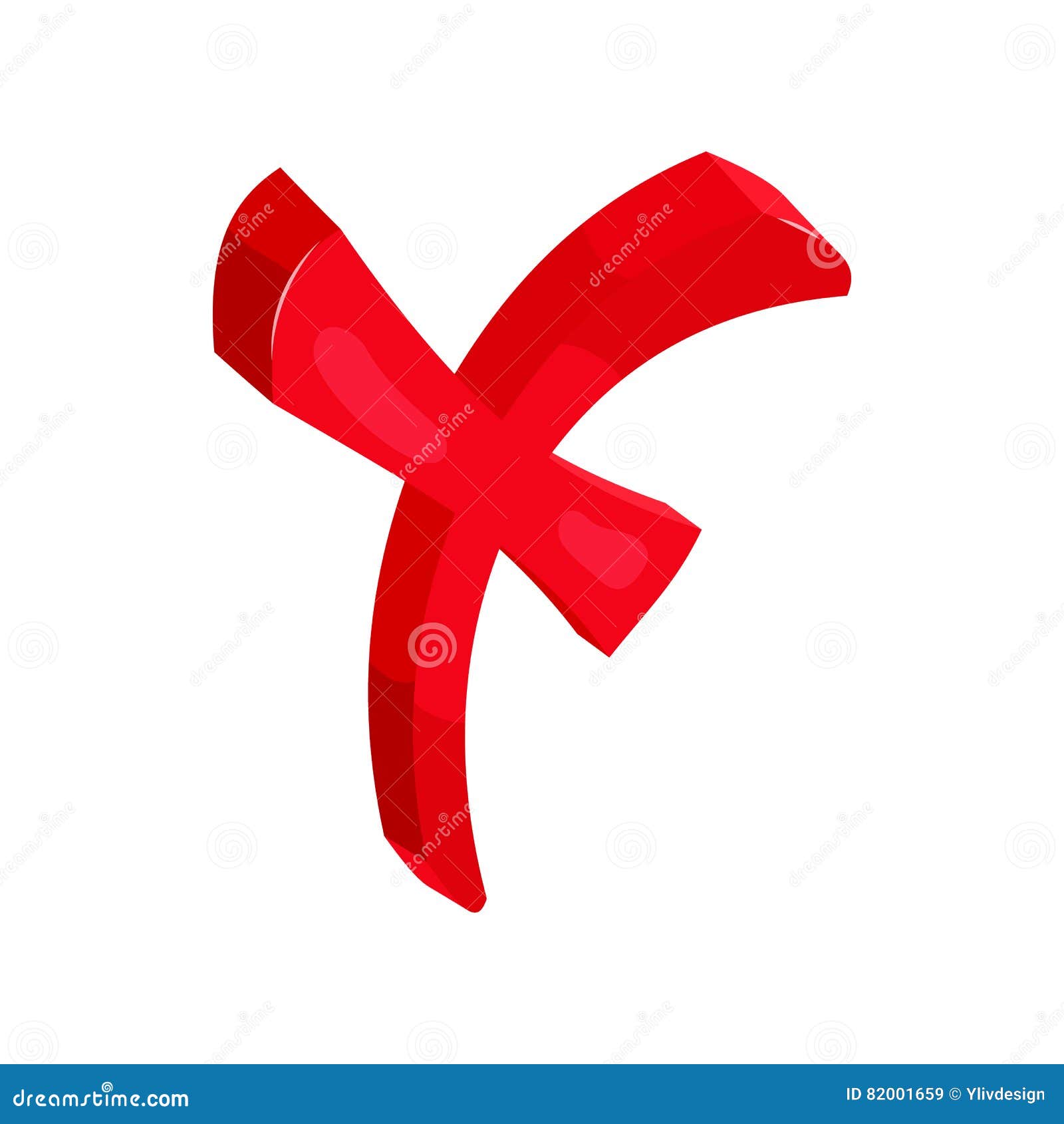 Red Cross, Check Mark Icon, Cartoon Style Stock Vector - Illustration ...