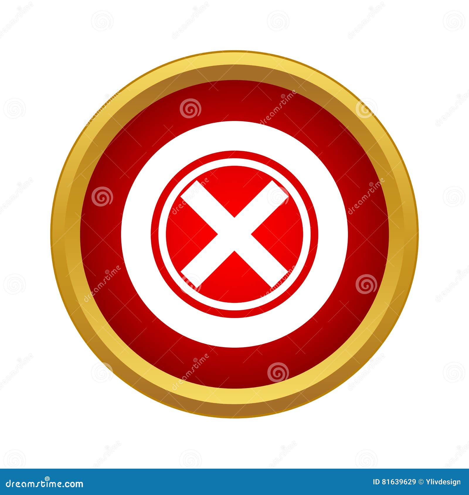 Red Cross, Check Mark Icon, Simple Style Stock Vector - Illustration of ...