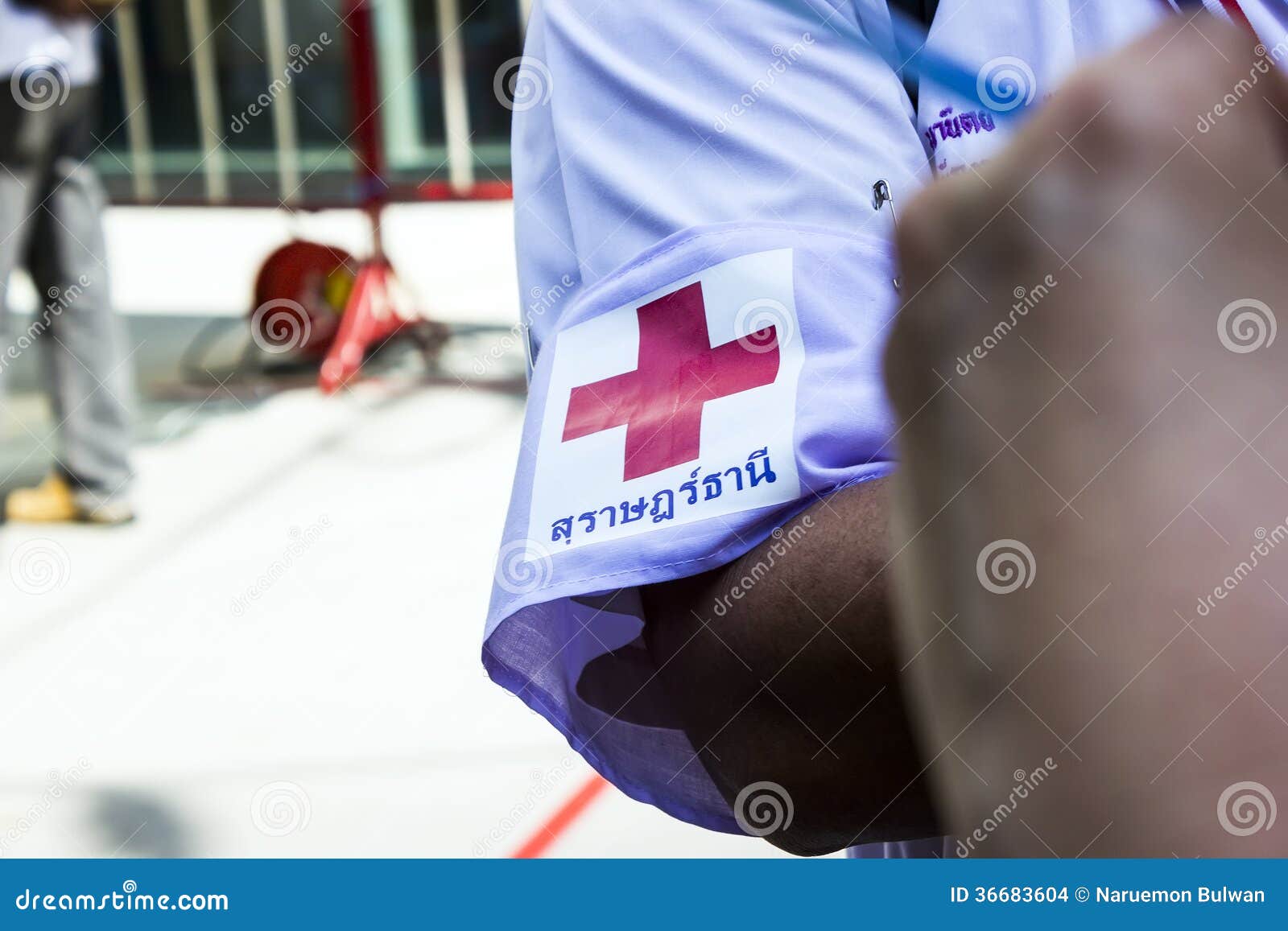 Red Cross for Help during the Demonstration Editorial Stock Image ...