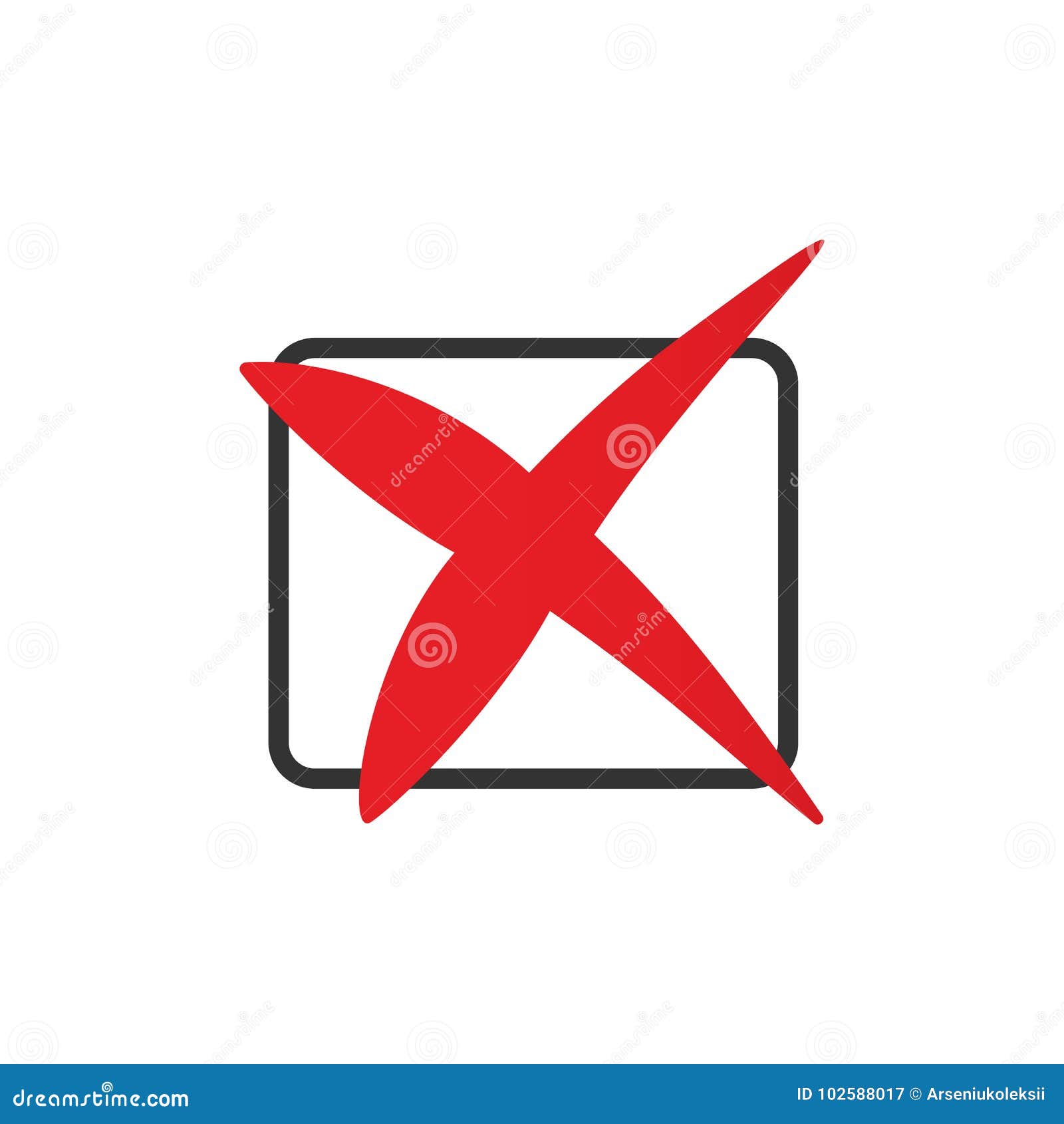 Red cross icon. stock vector. Illustration of sticker - 102588017