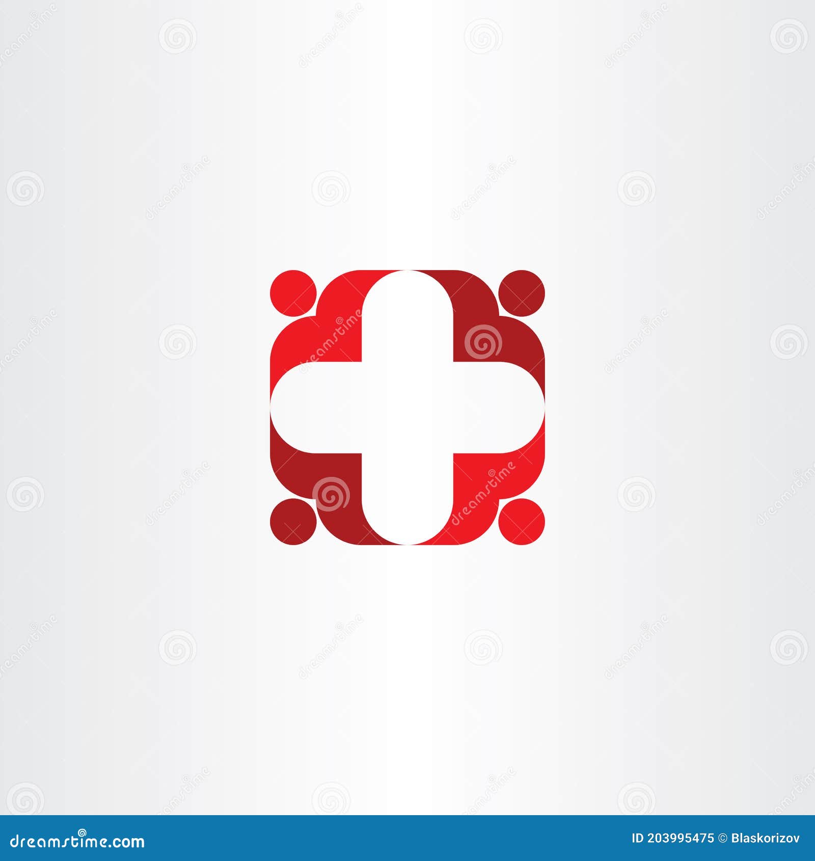 Red Cross Icon People Health Vector Stock Vector - Illustration of ...