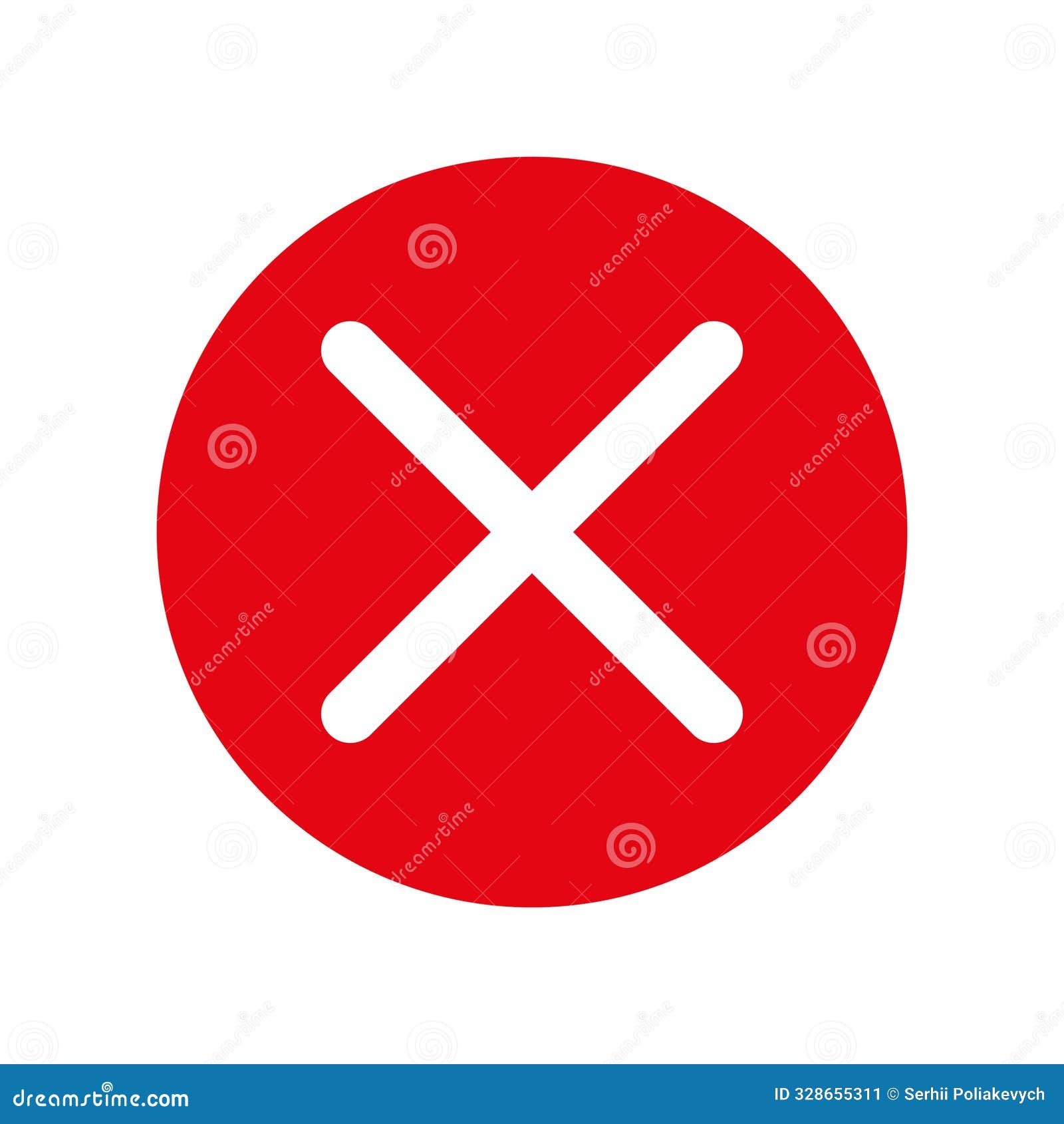 Red Cross Icon. White X Symbol in Red Circle. Error or Cancel Sign ...