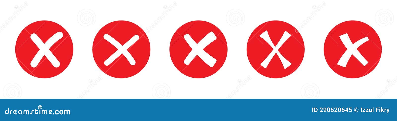 Red cross mark icon false stock vector. Illustration of flat - 290620645