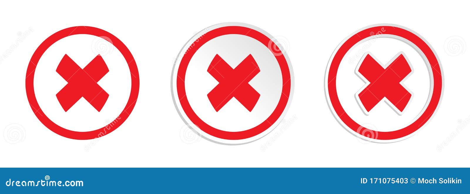 Red Cross Mark Icon Set- Vector Stock Vector - Illustration of mark ...