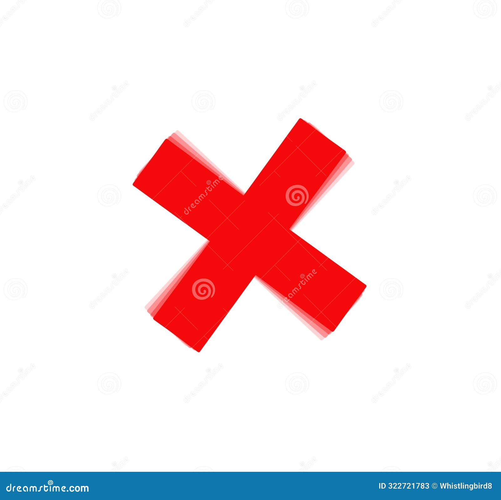 Red Cross Mark Icon, Wrong, False, No Isolated Stock Illustration ...