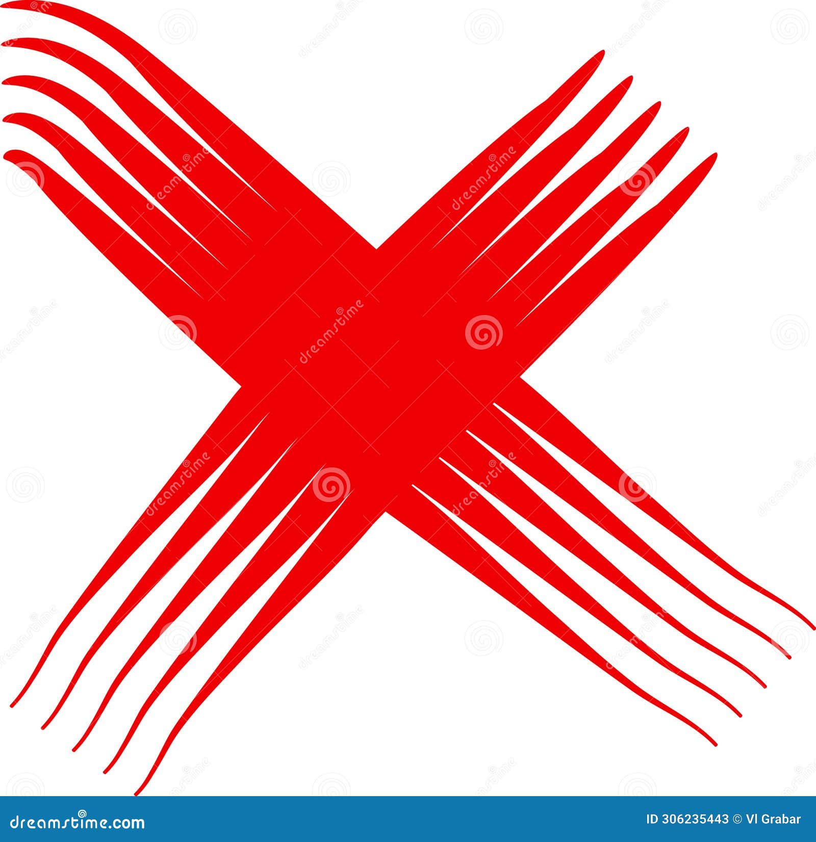 Red Cross Sign Icon. Wrong Mark Icon. Red Cross X Symbol. Grunge X Icon ...