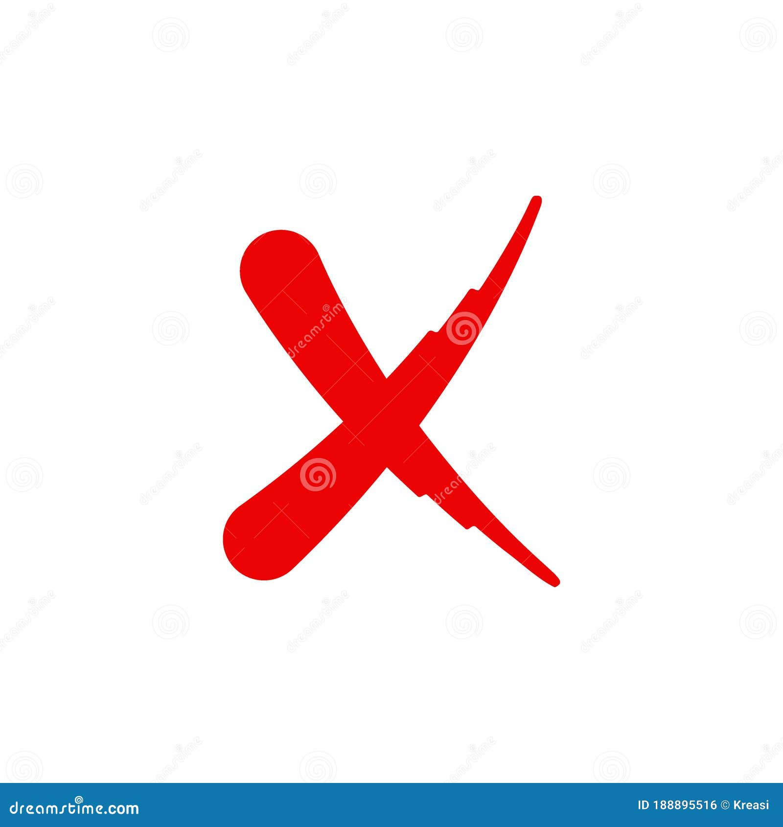 Red Cross Sign Vector Design. Rejection Symbol Stock Vector ...