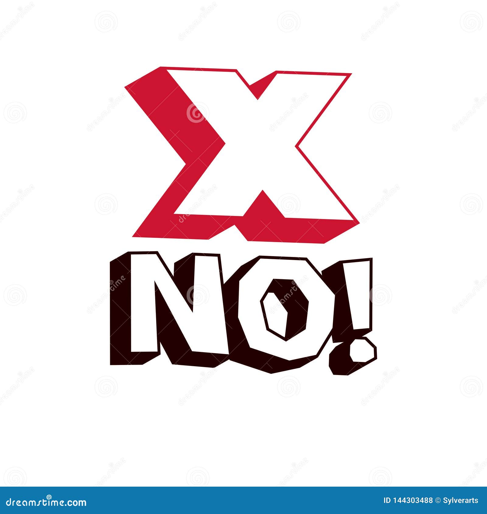 Red Cross Sign, Wrong Concept. Vector Symbol, Disapproved Isolated on ...