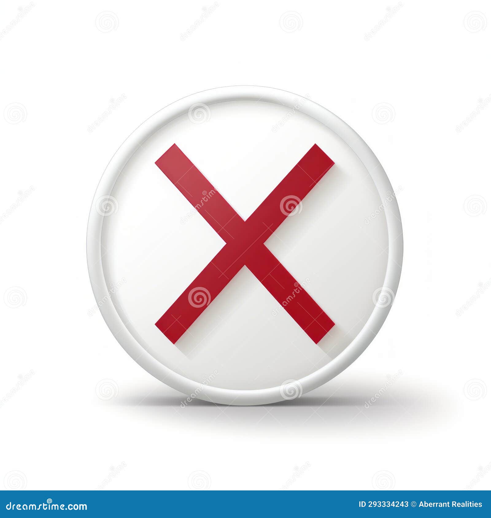 A Red Cross Symbol on a White Button Stock Illustration - Illustration ...