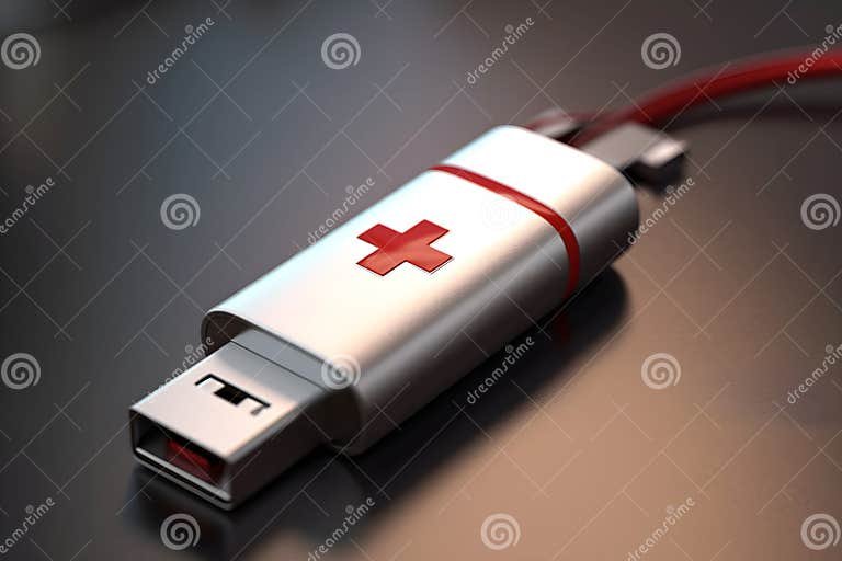 Red Cross USB Flash Drives,Red Cross Logotype Stock Illustration ...