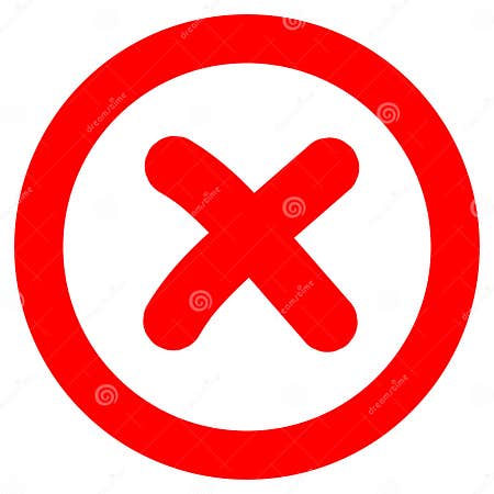 Red Cross. Wrong Symbol. Incorrect Sign Stock Illustration ...