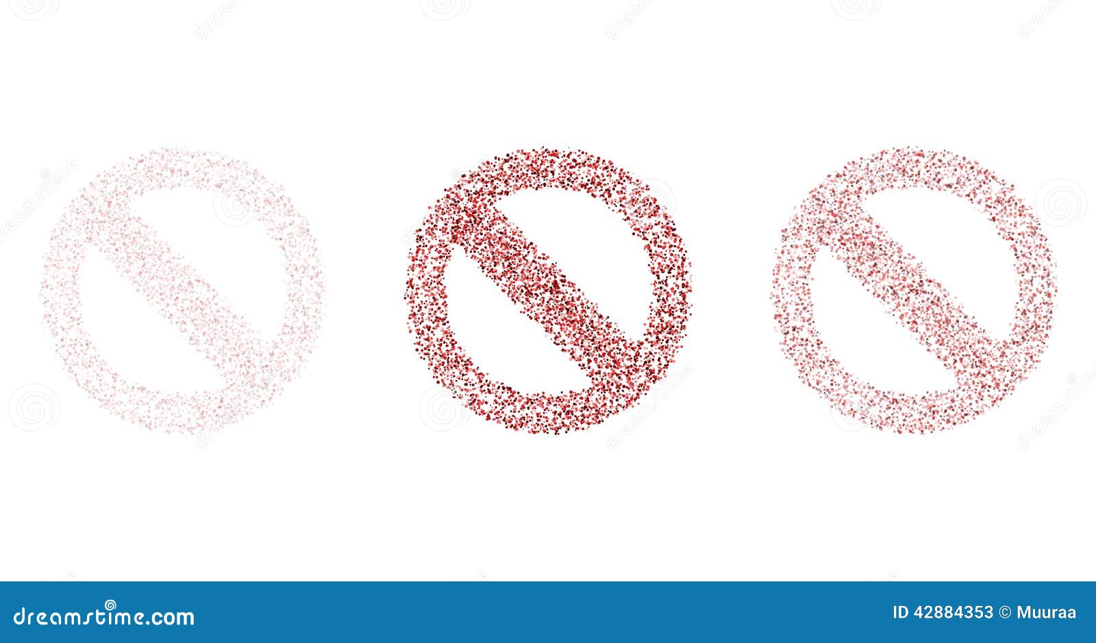 Red Crossed Circle Danger Sign Created From Red Dots Cartoon Vector ...