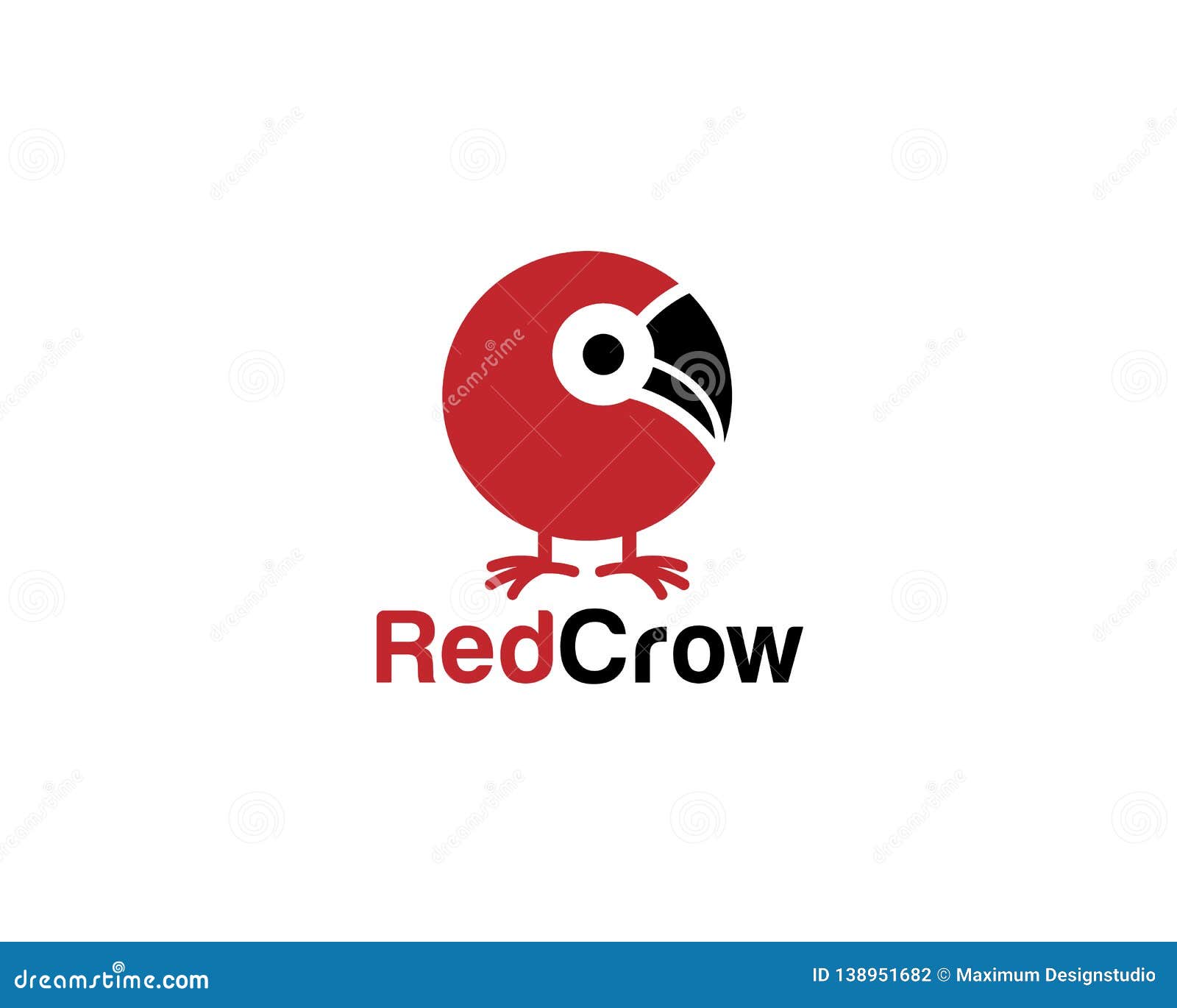 Red crow icon logo stock vector. Illustration of network - 138951682