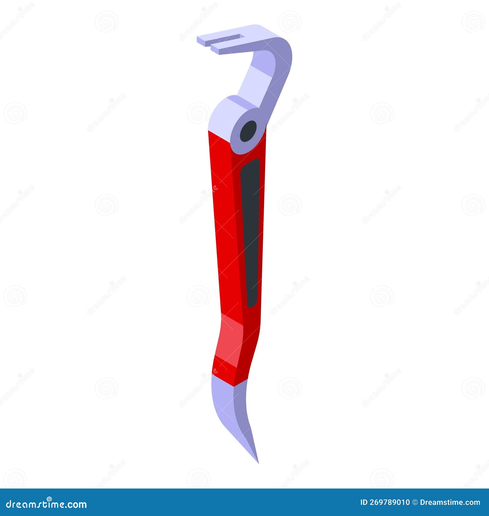 Red Crowbar Icon Isometric Vector. Thief Tool Stock Vector ...