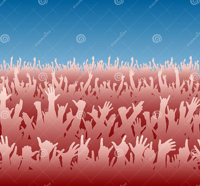 Red crowd stock vector. Illustration of copy, cheer, show - 13222185