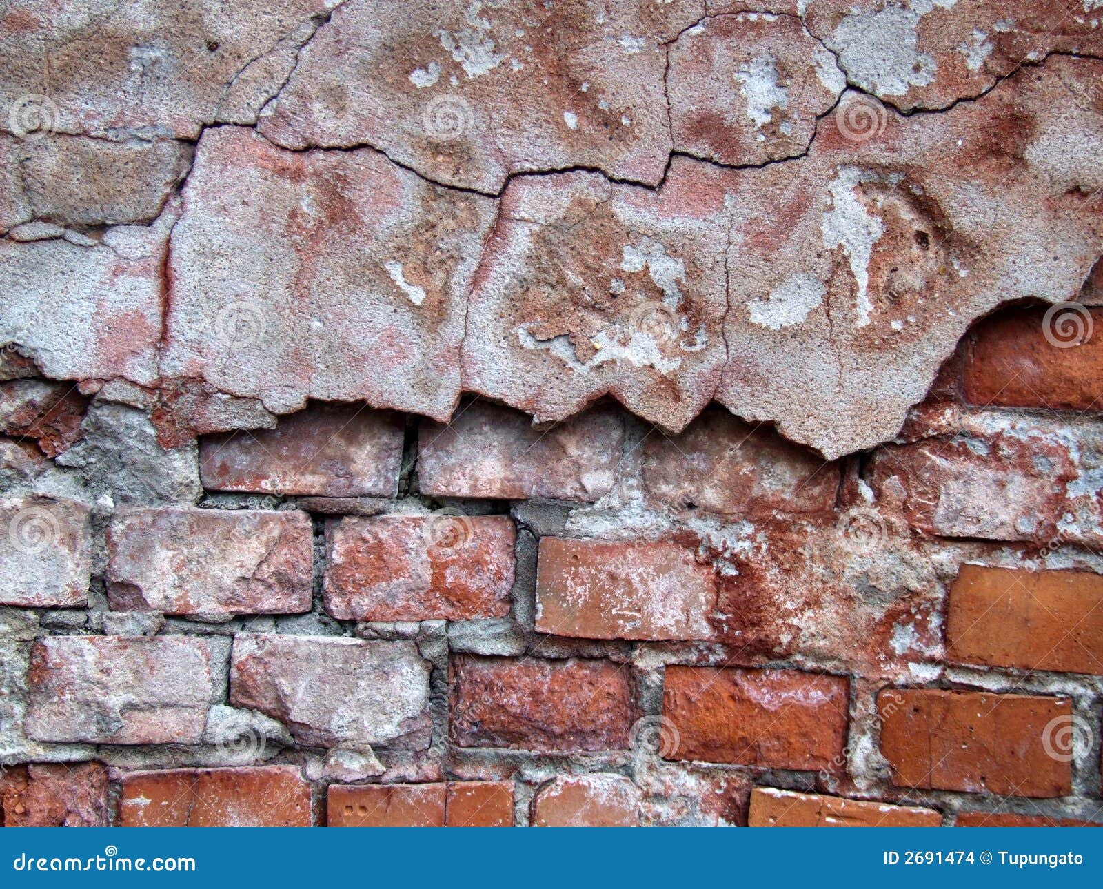 Red crumbling wall decay stock photo. Image of house, ruined - 2691474