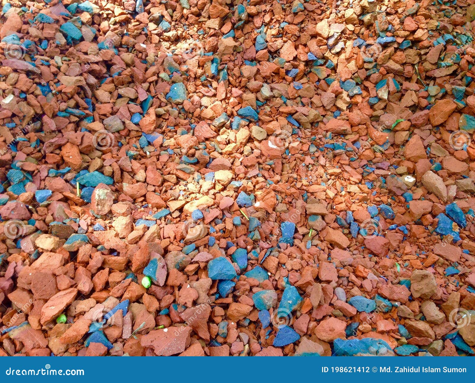 Red Crushed Brick Chips | Texture of Crushed Red Brick | Broken Brick ...
