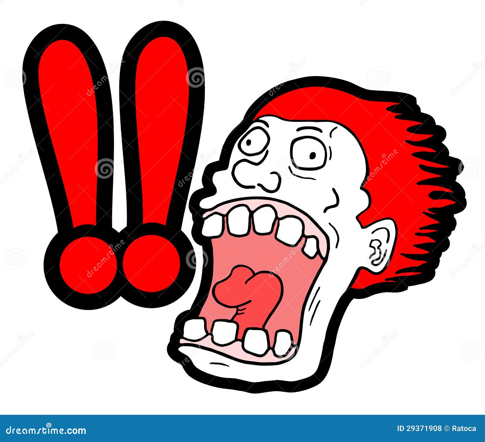 Red cry stock vector. Illustration of character, male - 29371908