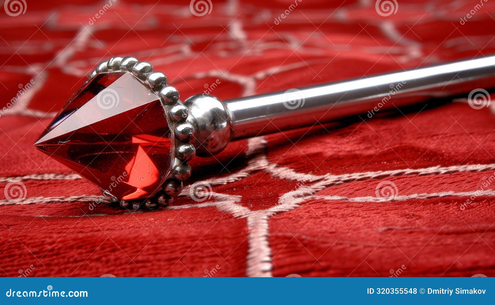 A red crystal ball stock illustration. Illustration of cradle - 320355548