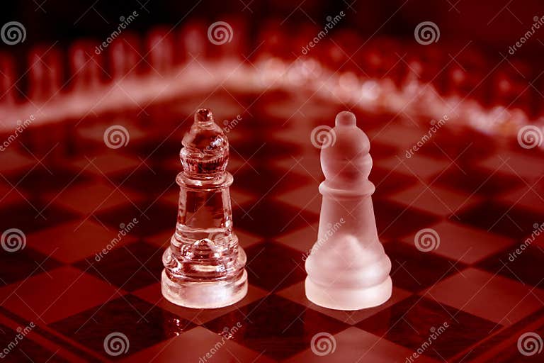 Red crystal bishop pieces stock image. Image of reddish - 230077