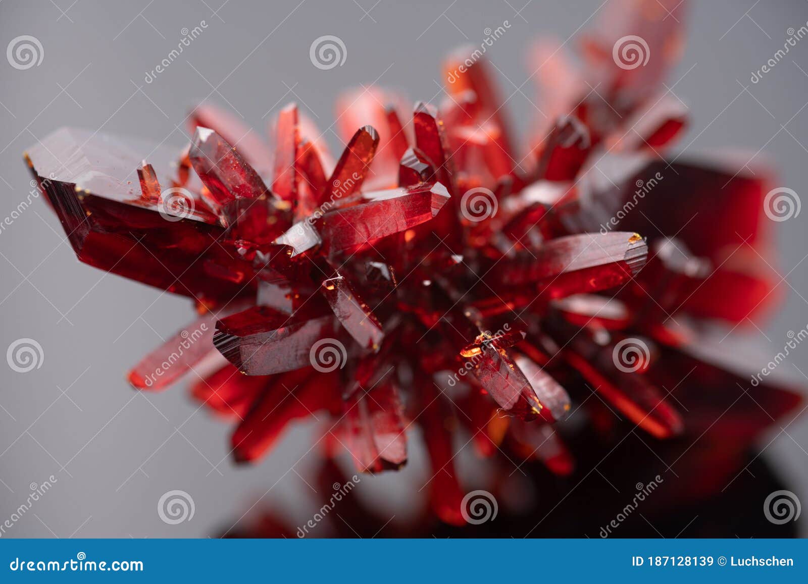 Red Crystal. Natural Mineral. Red Crystal. Natural Mineral Stock Image ...
