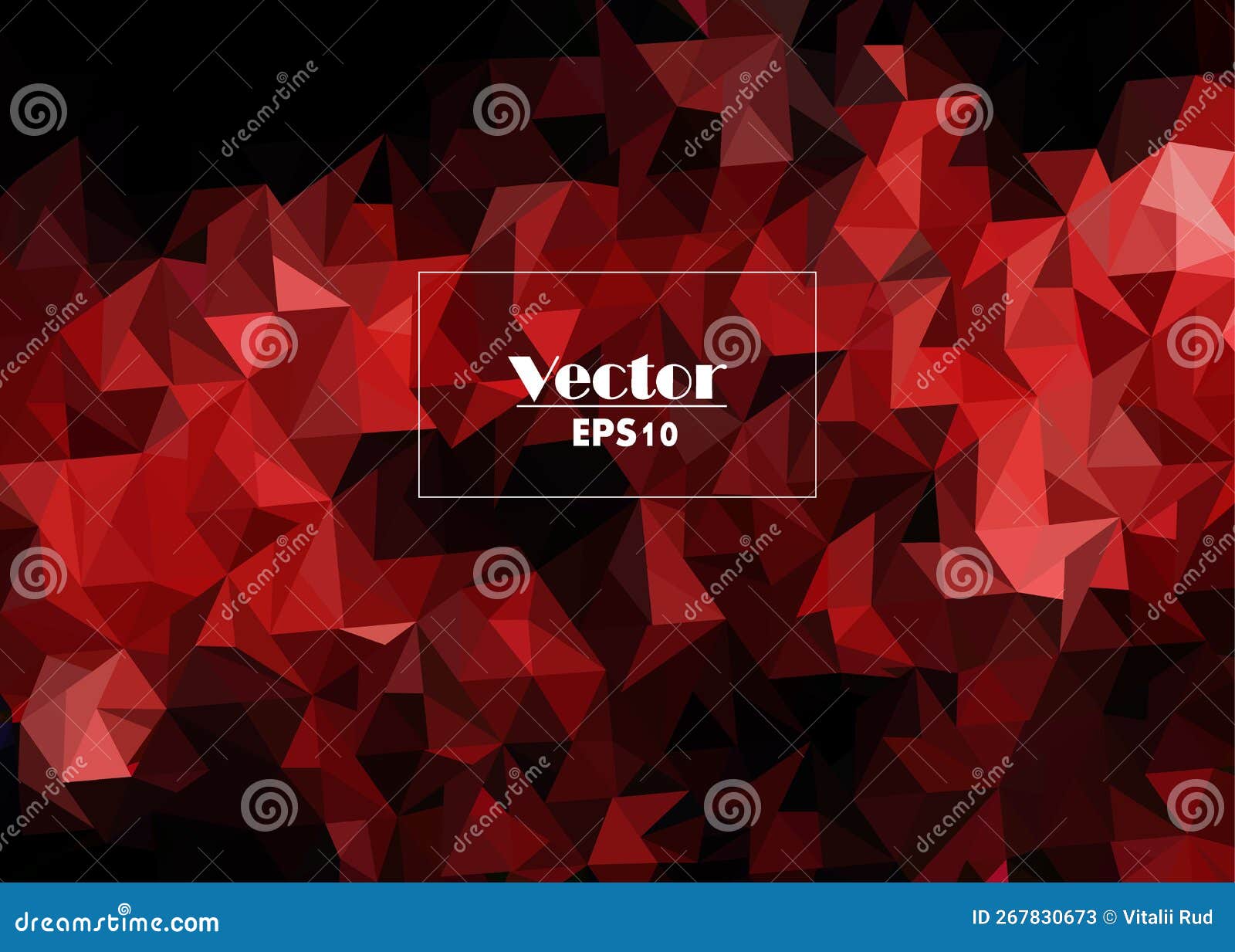 Red Crystals Digital Abstract Vector Image Stylized from Triangles ...