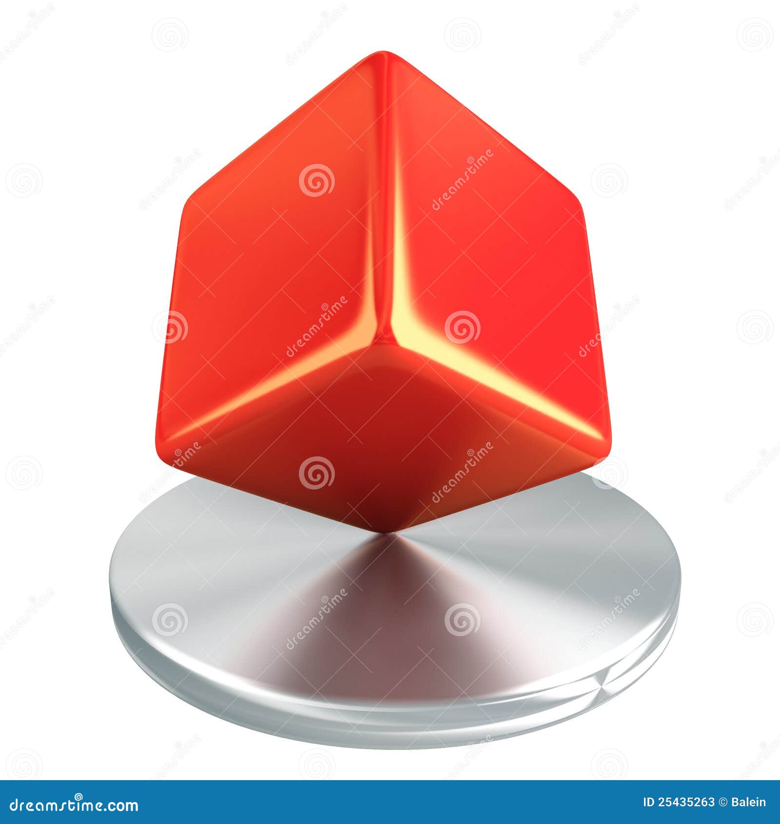 Red cube stock illustration. Illustration of clean, square - 25435263