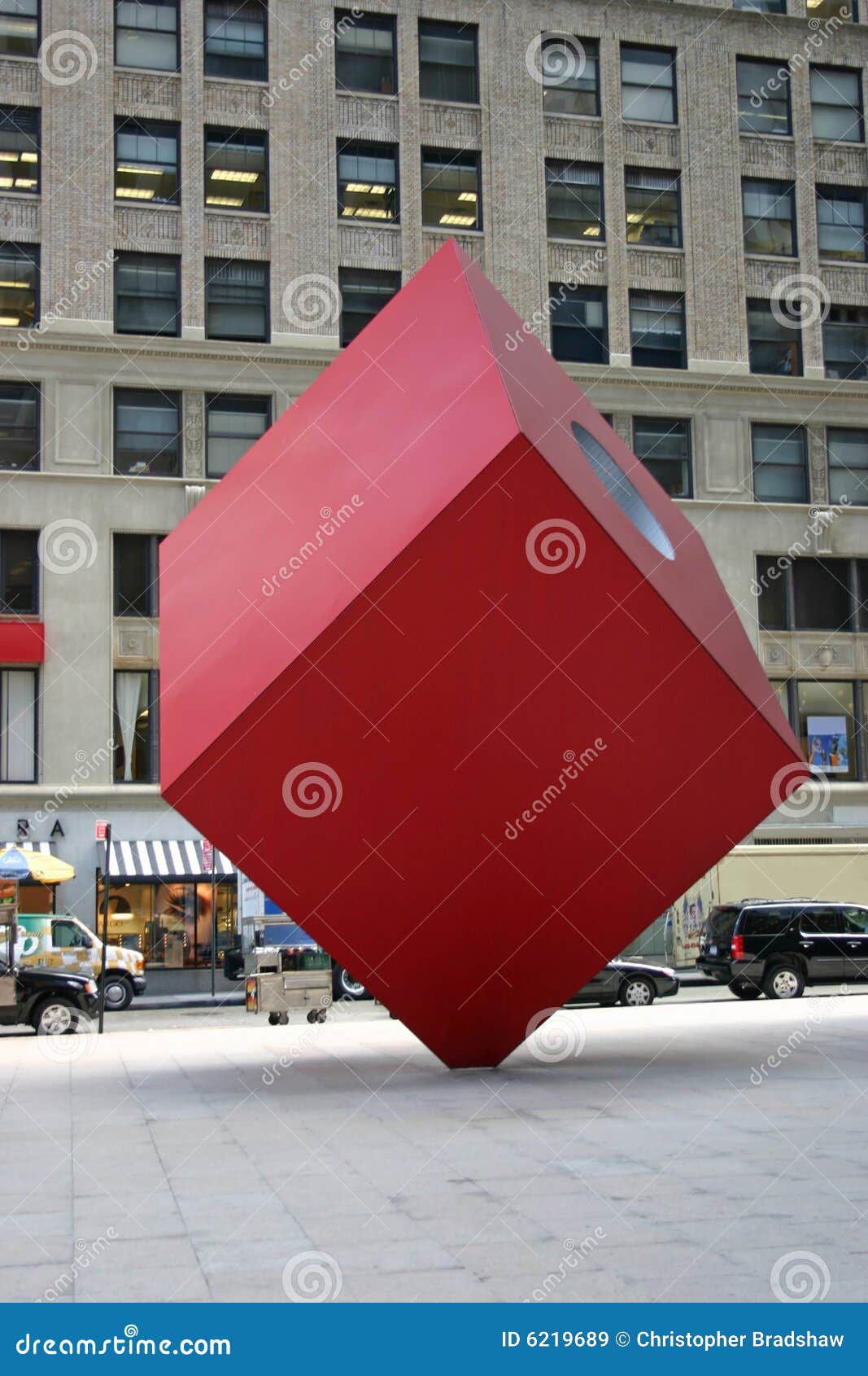 Red Cube stock image. Image of manhattan, hole, shape - 6219689