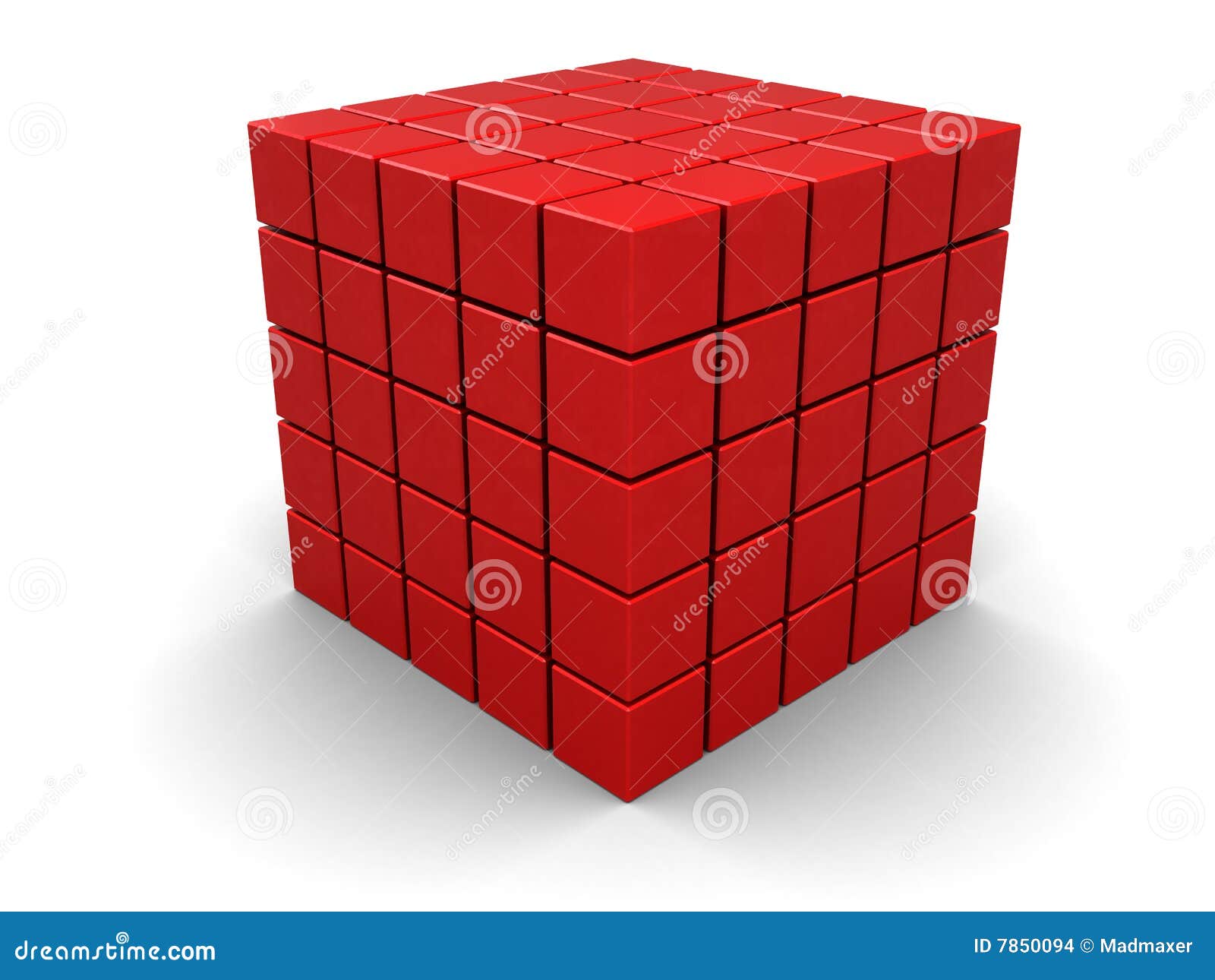 Red cube stock illustration. Illustration of background - 7850094