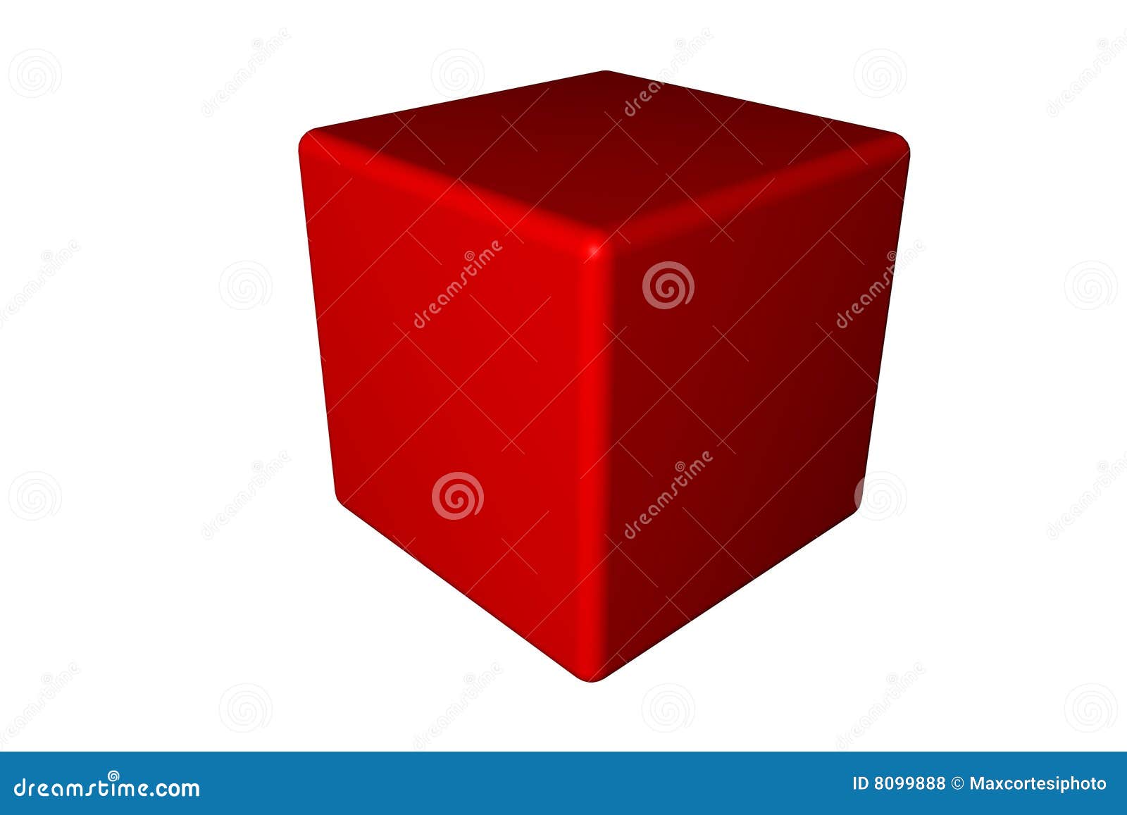 Red cube stock illustration. Illustration of geometry - 8099888