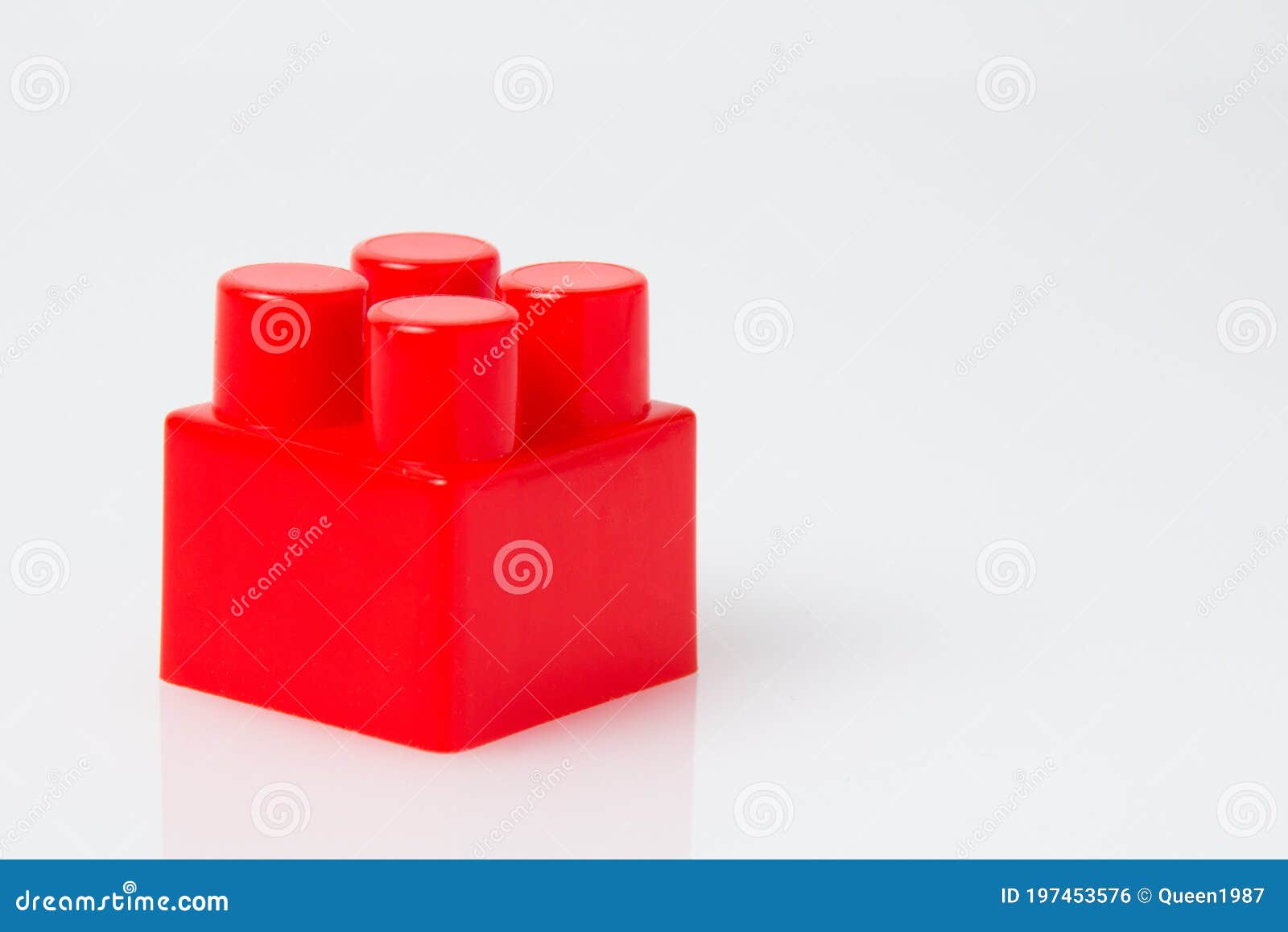 Red Cube Block Constructor On A White Background With Copy Space ...