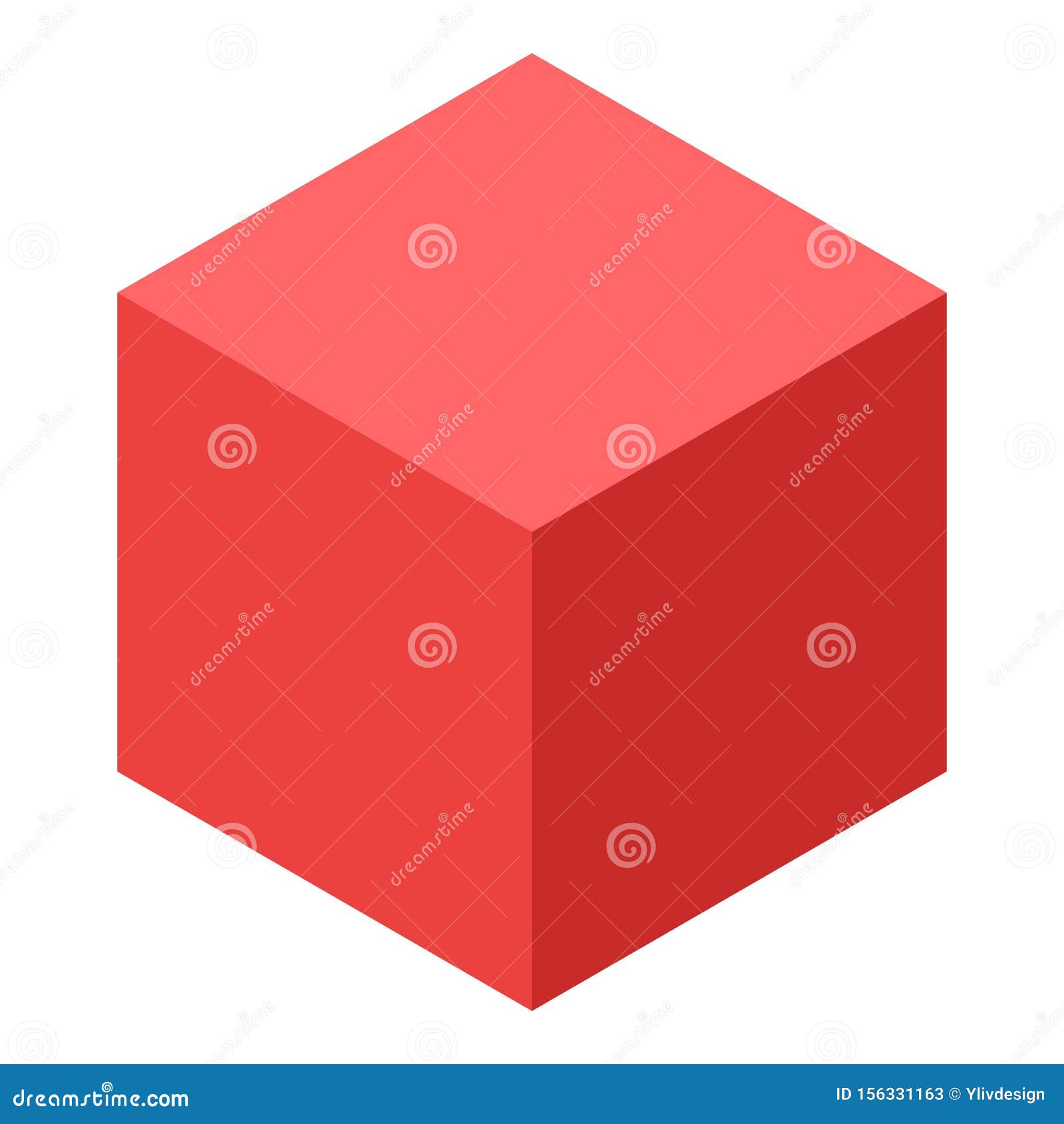 Red Cube Icon, Isometric Style Stock Vector - Illustration of icon ...