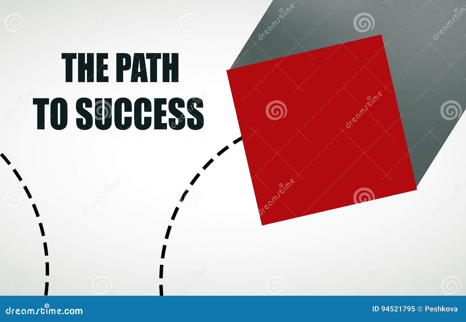 Red Cube on Light Background with Text Stock Illustration ...