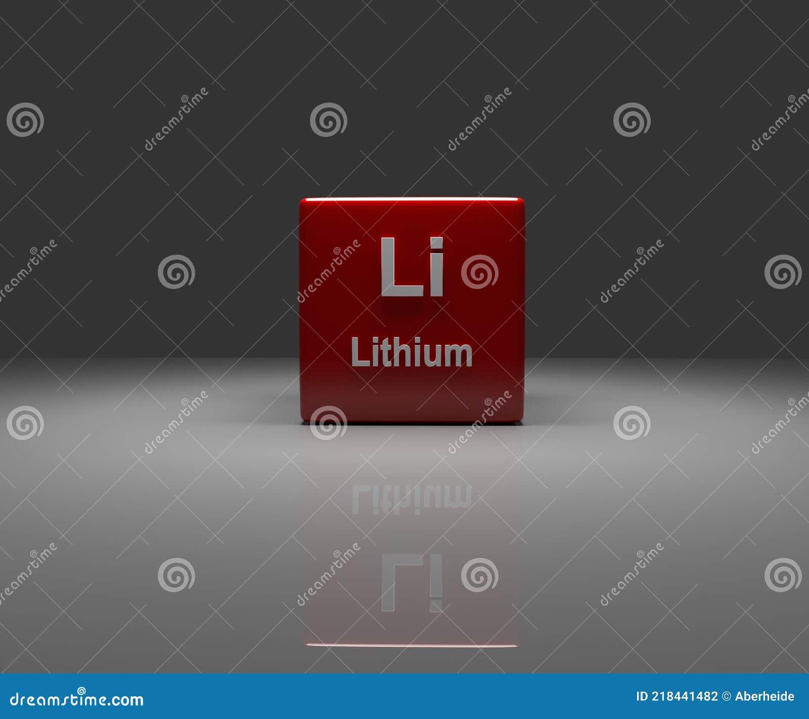 Red Cube With Lithium Periodic System Royalty-Free Stock Image ...